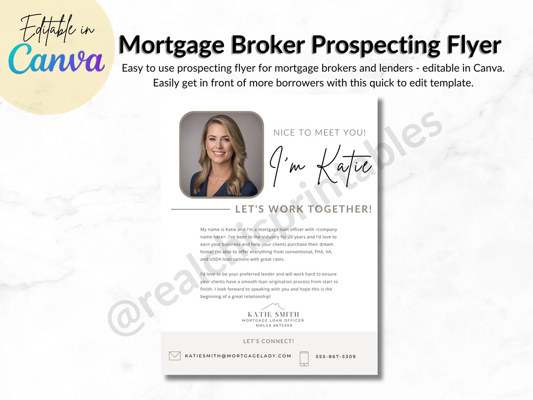 Mortgage Broker Prospecting Flyer Mortgage Loan Officer Introduction ...
