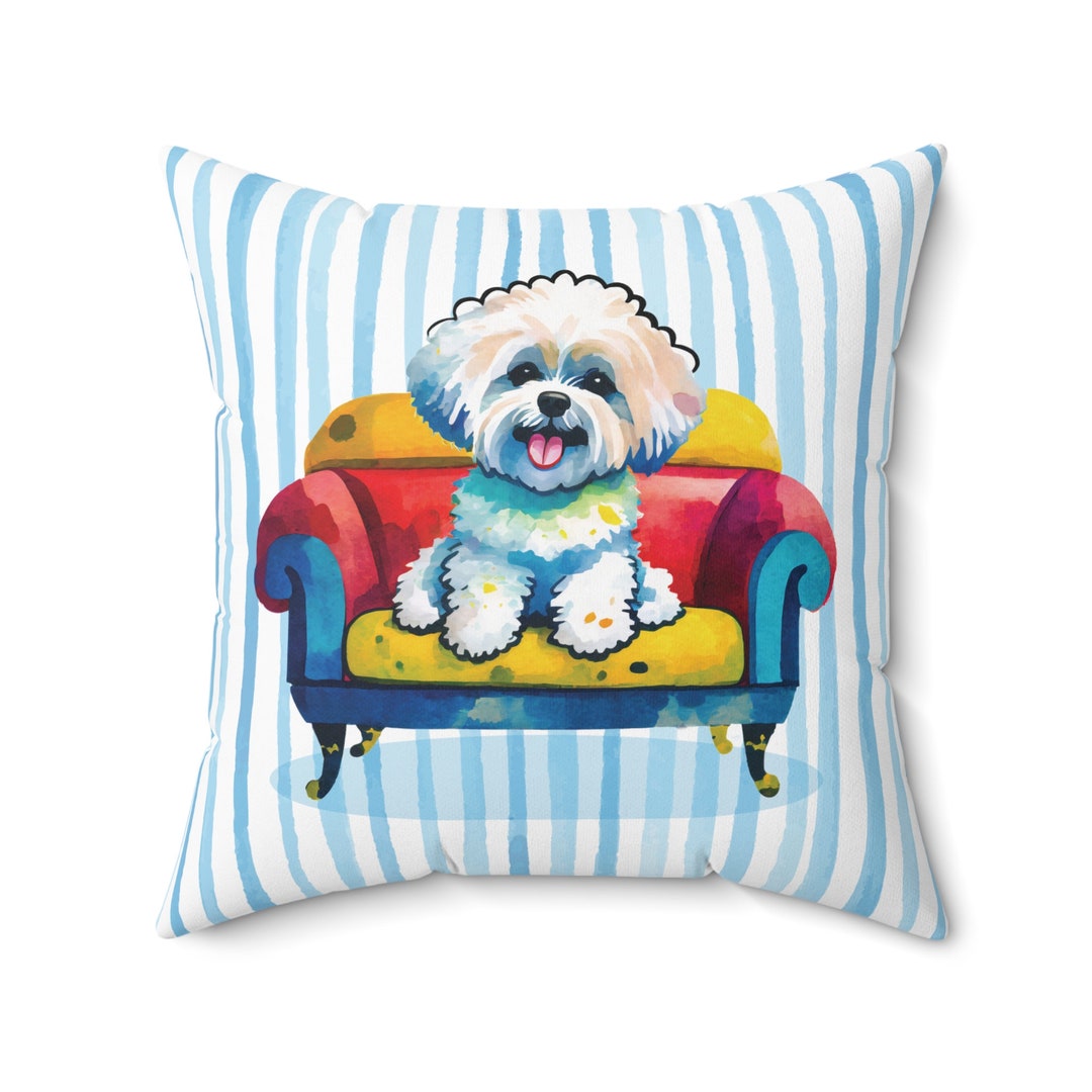 Bichon Frise Square Pillow - Etsy