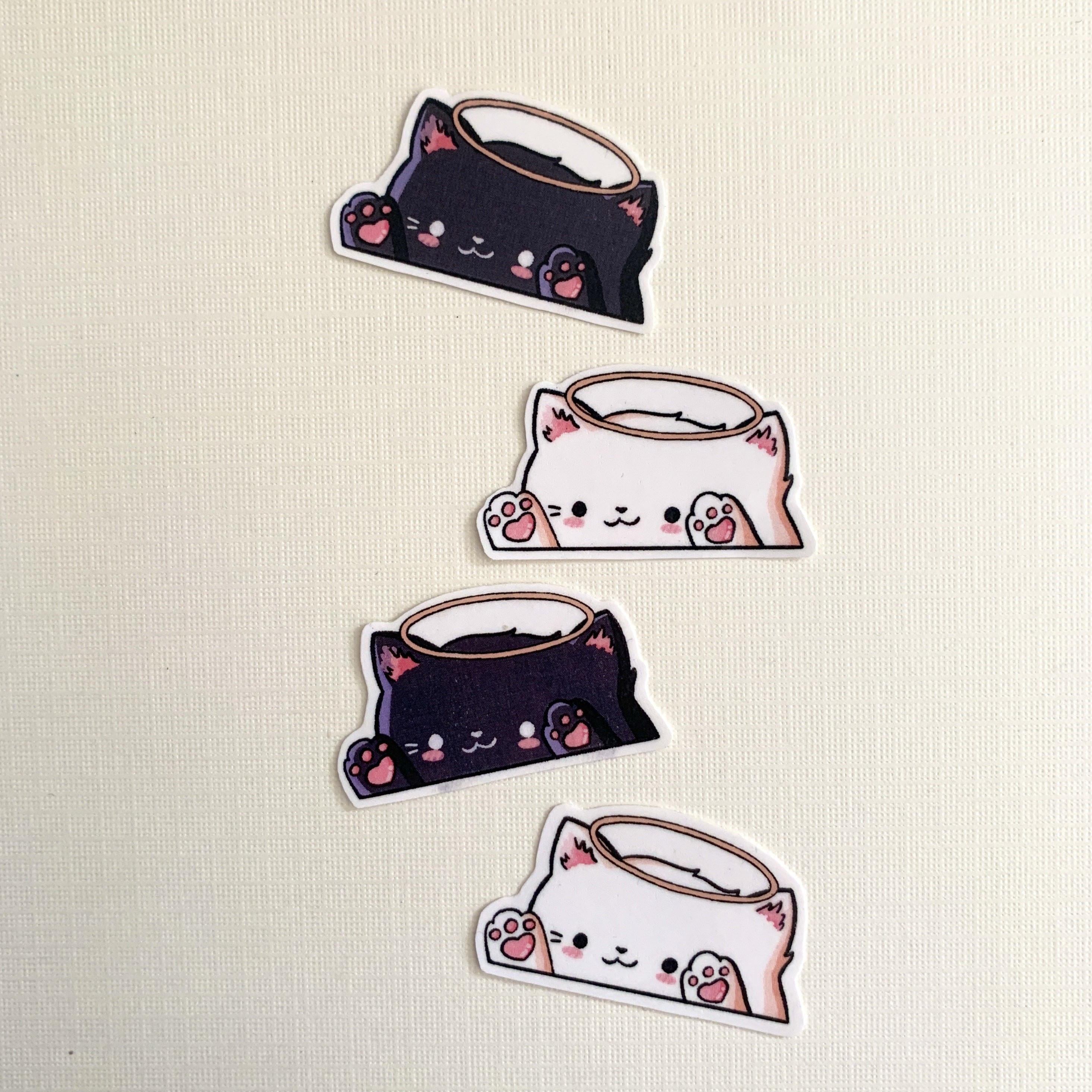 Kawaii Cute Bongo Cat Meme Sticker Emote Black Cat Sticker Laptop ...