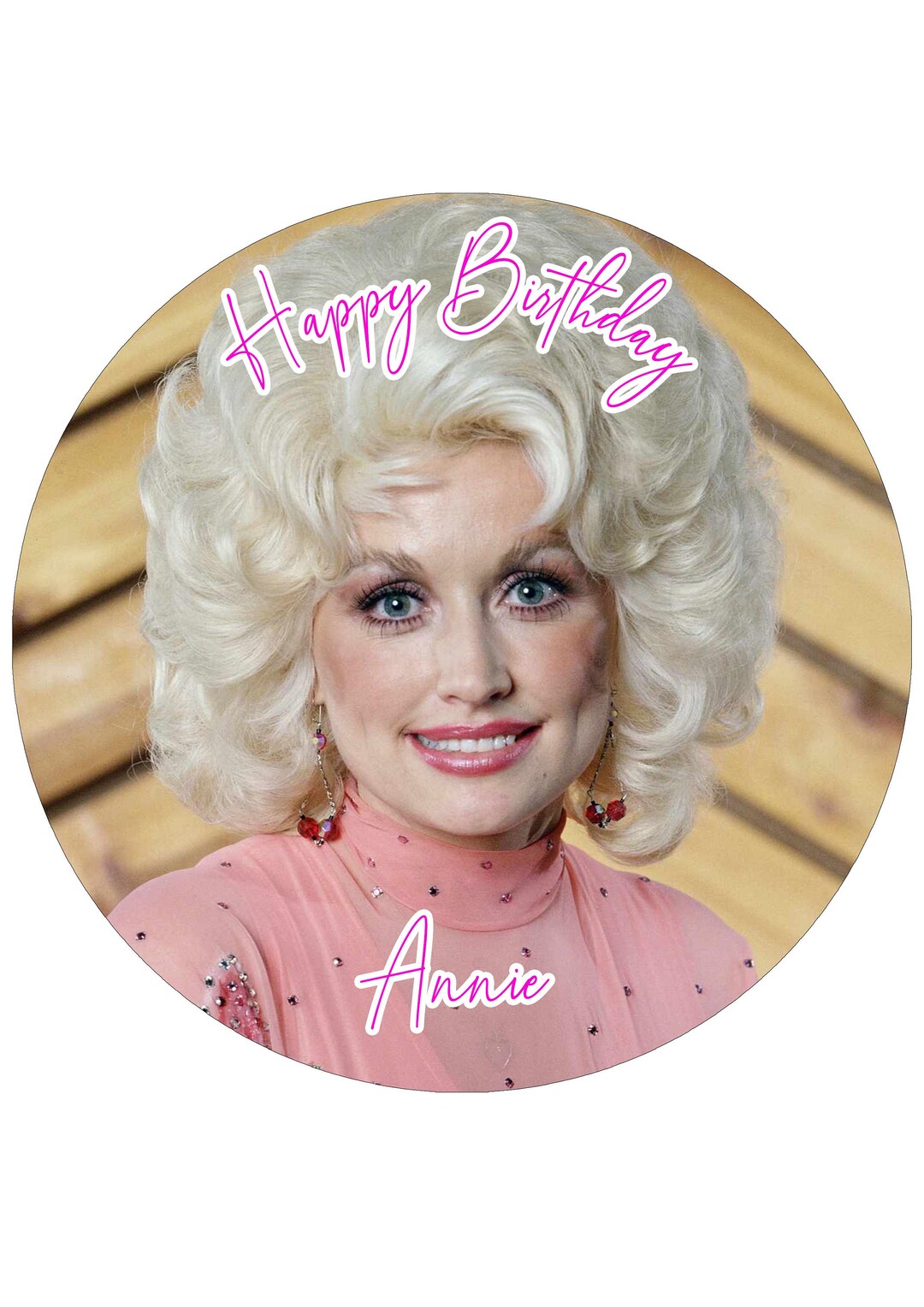 Dolly Parton Edible Icing Cake Topper Australian Food Standards - Etsy