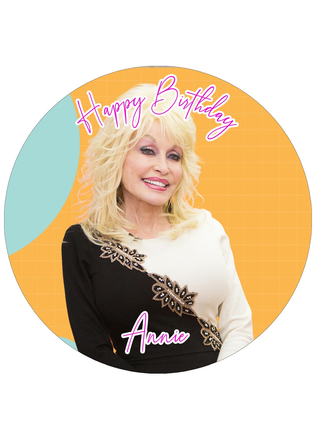 Dolly Parton Edible Icing Cake Topper Australian Food Standards - Etsy