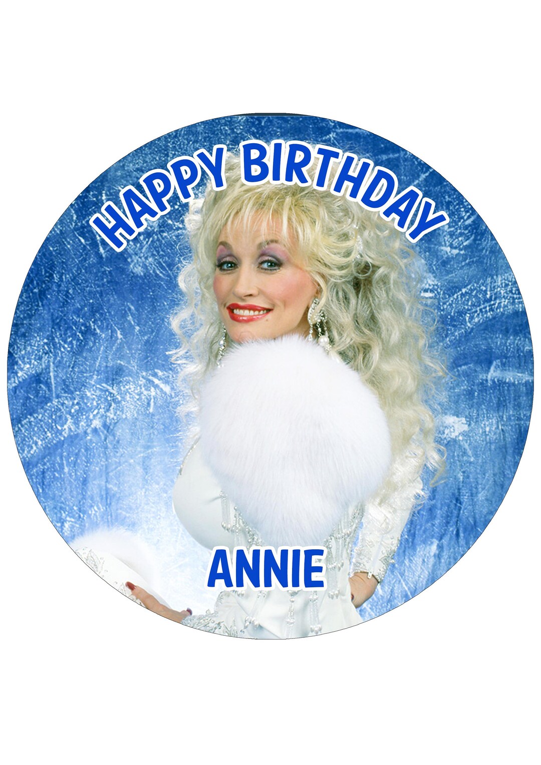 Dolly Parton Edible Icing Cake Topper - Australian Food Standards ...