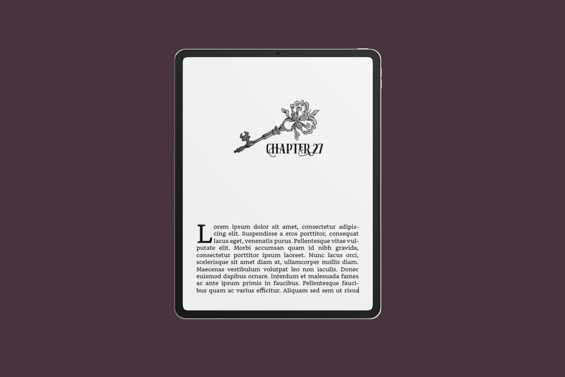 Fantasy Key Heading | Personalized Book Graphics | Chapter Number Set ...