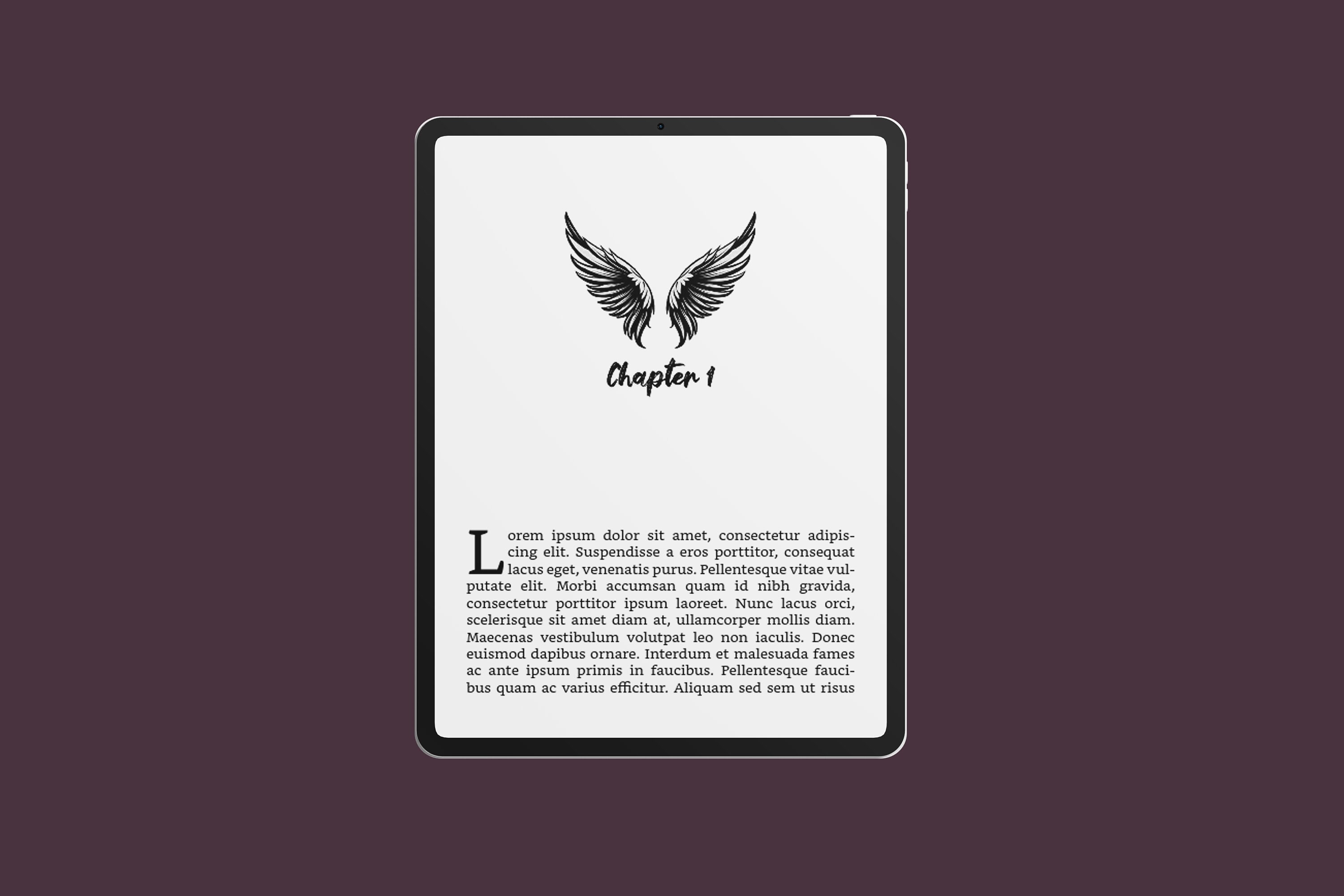 Angel Wings Chapter Header | Personalized Book Graphics | Chapter Set ...