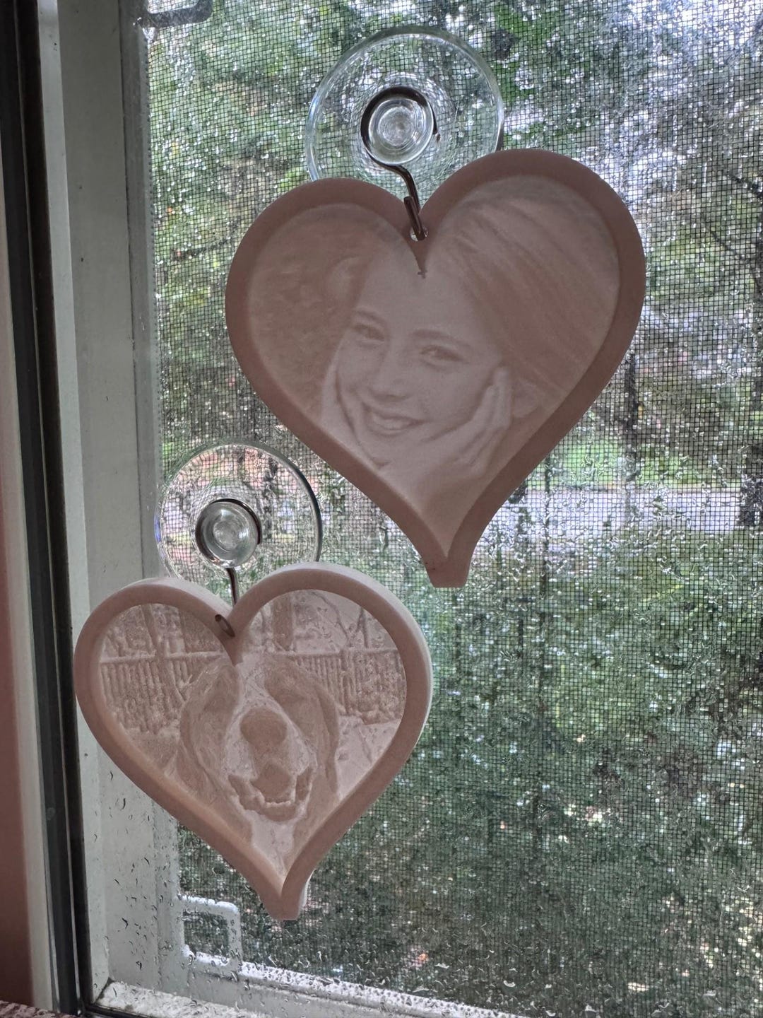 Custom 3D Printed Lithophane Heart Suncatcher: Personalized Photo ...