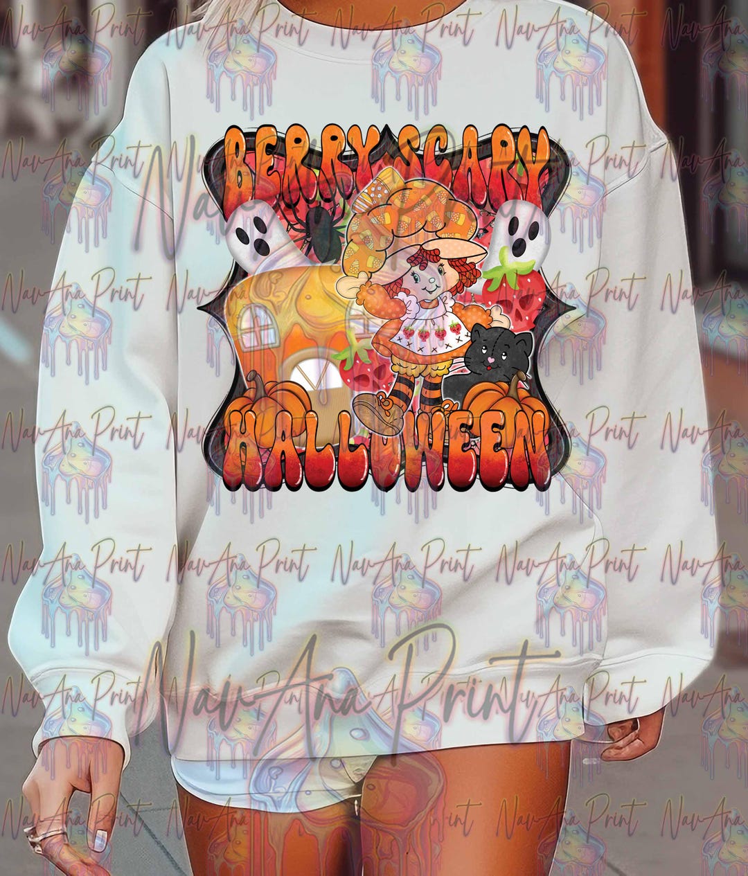 Berry Scary Girl Cartoon Character, Trending, Spooky, Retro DTF ...