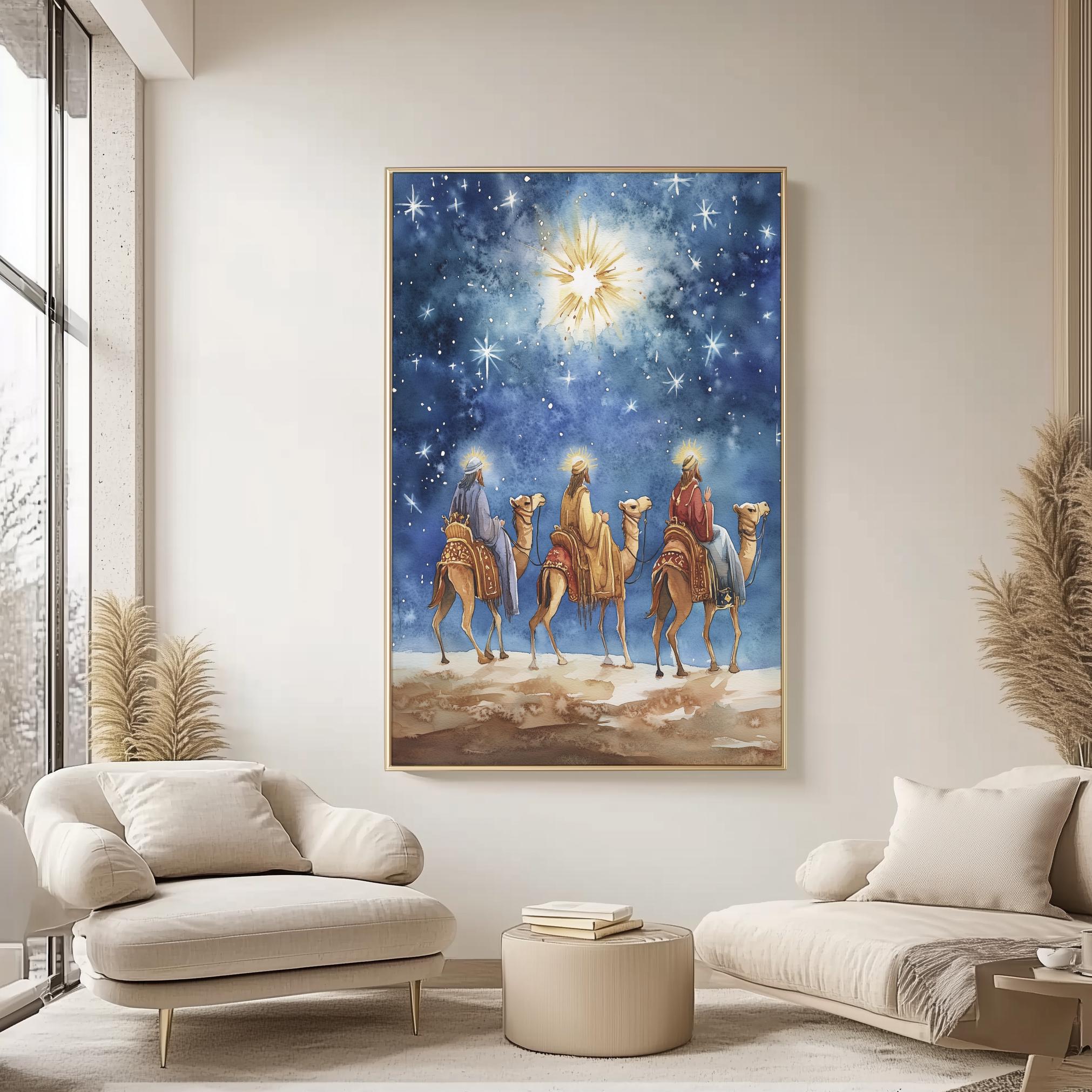 Three Wise Men Biblical Magi DIGITAL DOWNLOAD, Christmas Star Christmas ...