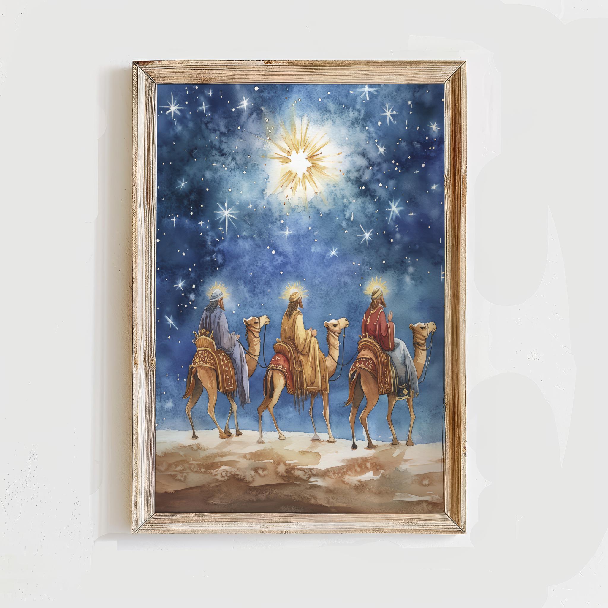Three Wise Men Biblical Magi DIGITAL DOWNLOAD, Christmas Star Christmas ...