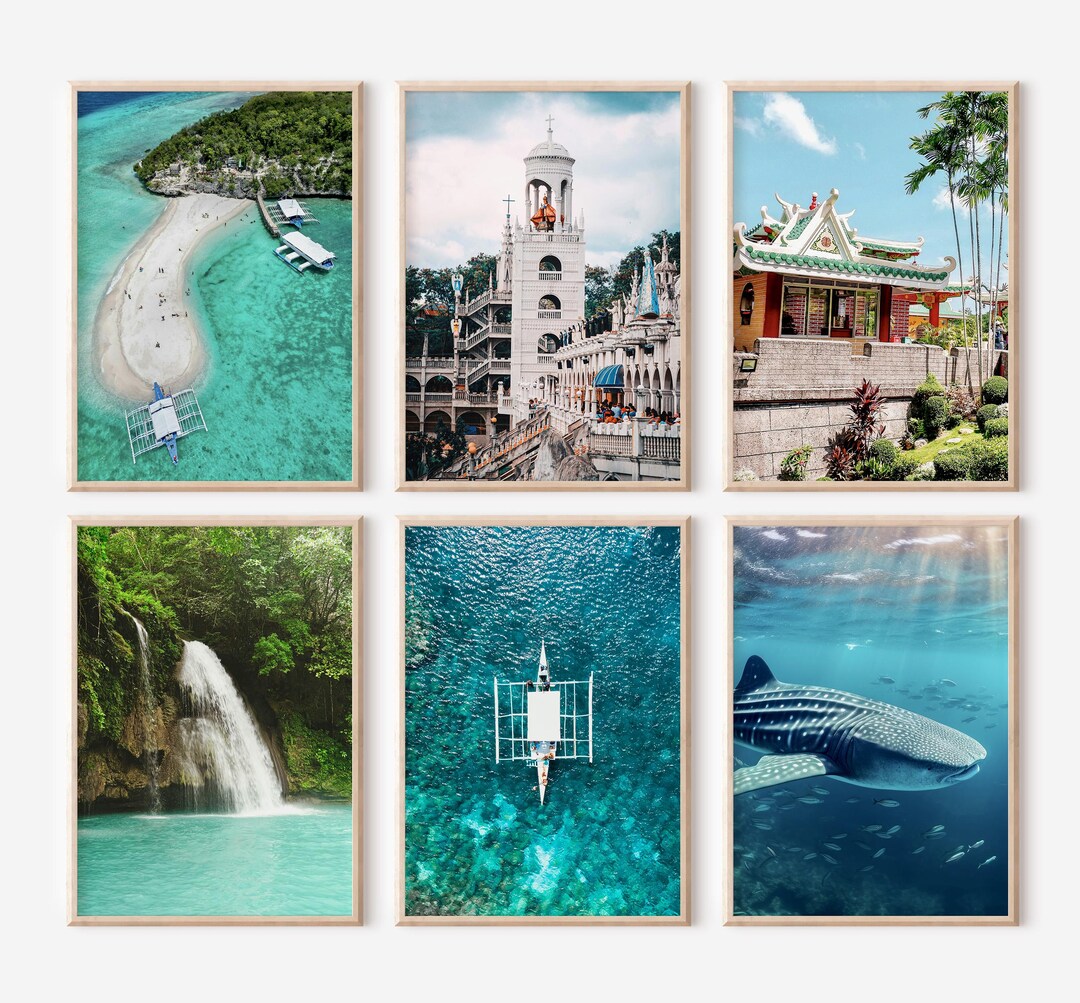 Cebu Philippines Prints Set of 6 | Colour Posters | Travel Photography ...