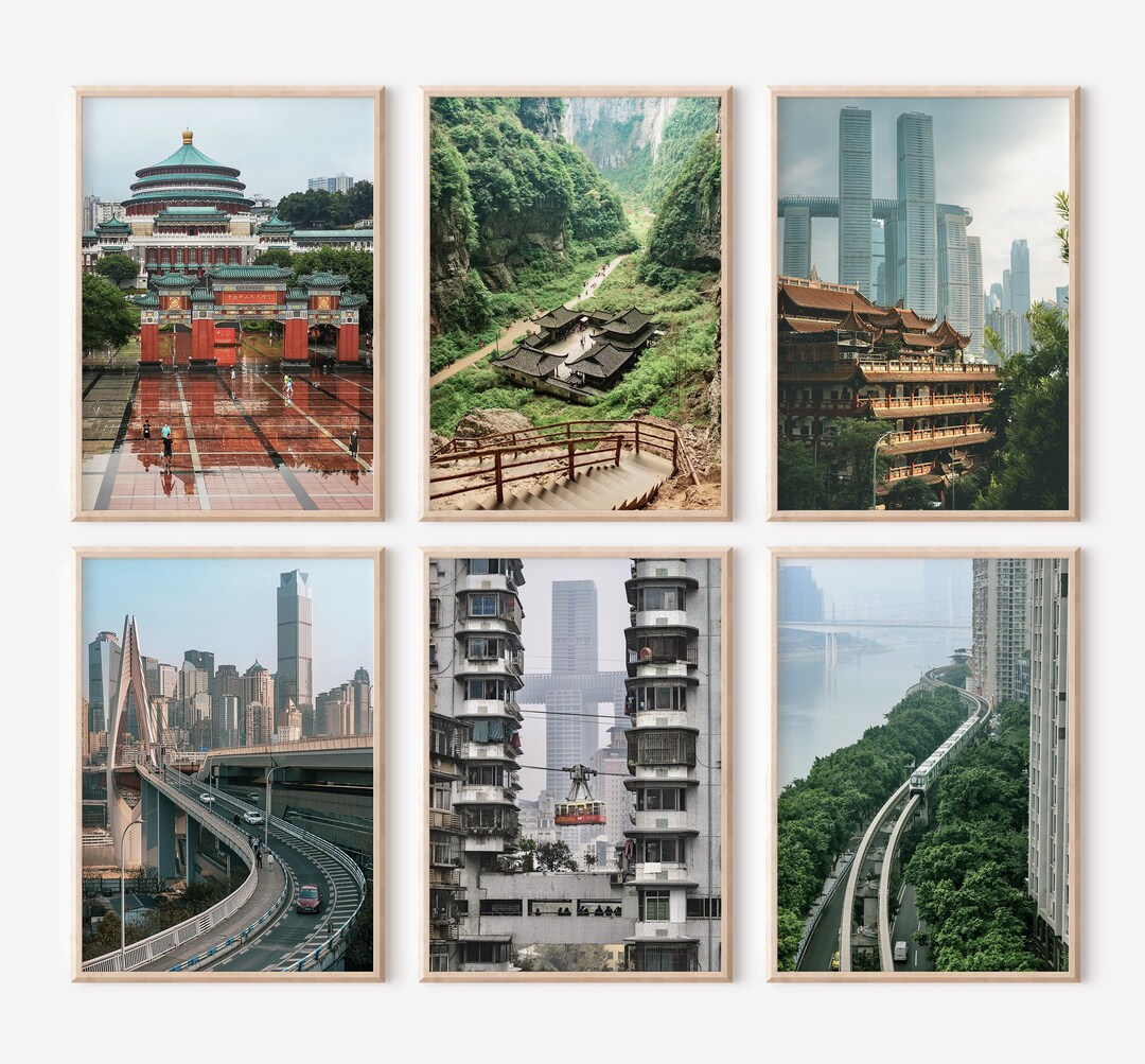 Chongqing China Prints Set of 6 | Colour Posters | Travel Photography ...