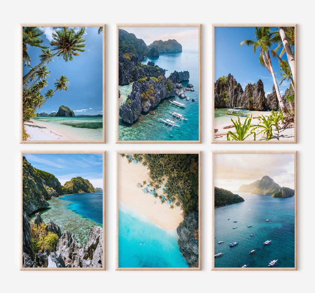 El Nido Palawan Philippines Prints Set of 6 | Colour Photos Posters ...