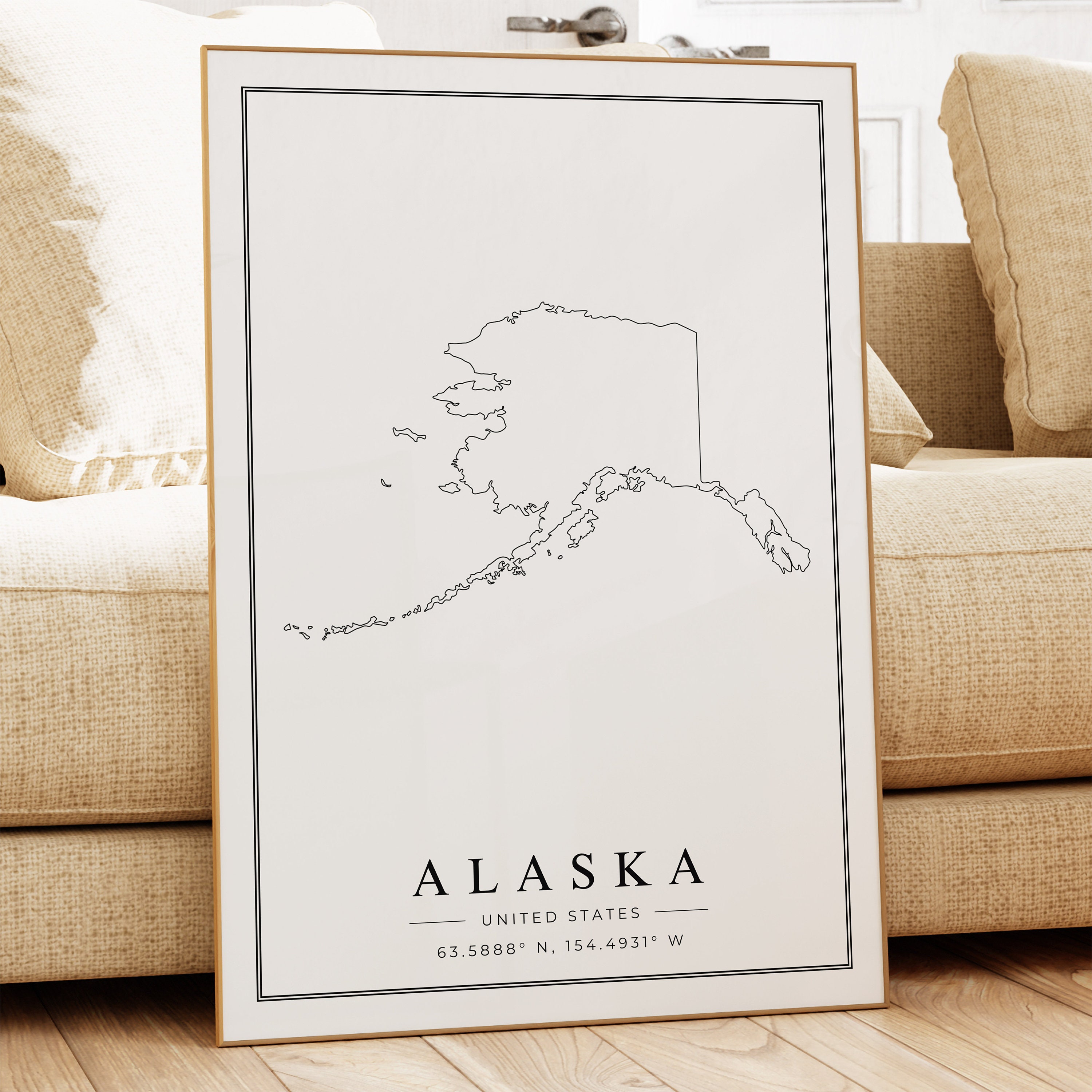 Alaska State Prints Set of 6 | Black and White Photos Posters | Travel ...