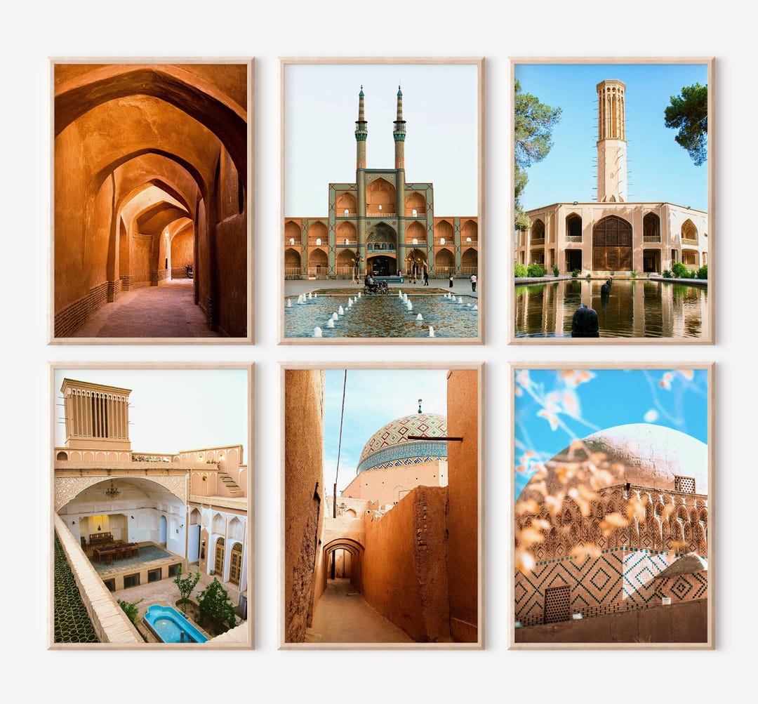 Yazd Iran Prints Set of 6 | Black and White Photos Posters | Travel ...