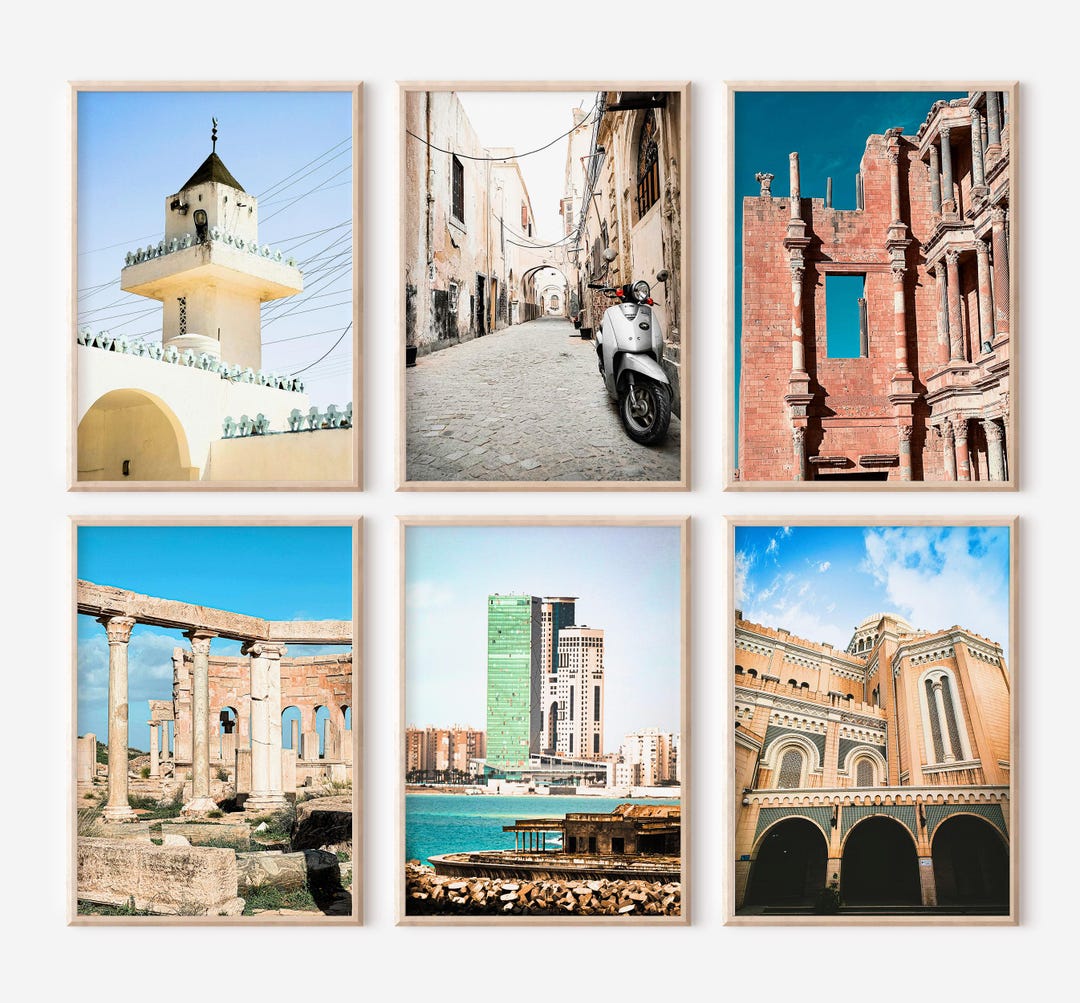 Libya Prints Set of 6 | Colour Photos Posters | Travel Photography Wall ...
