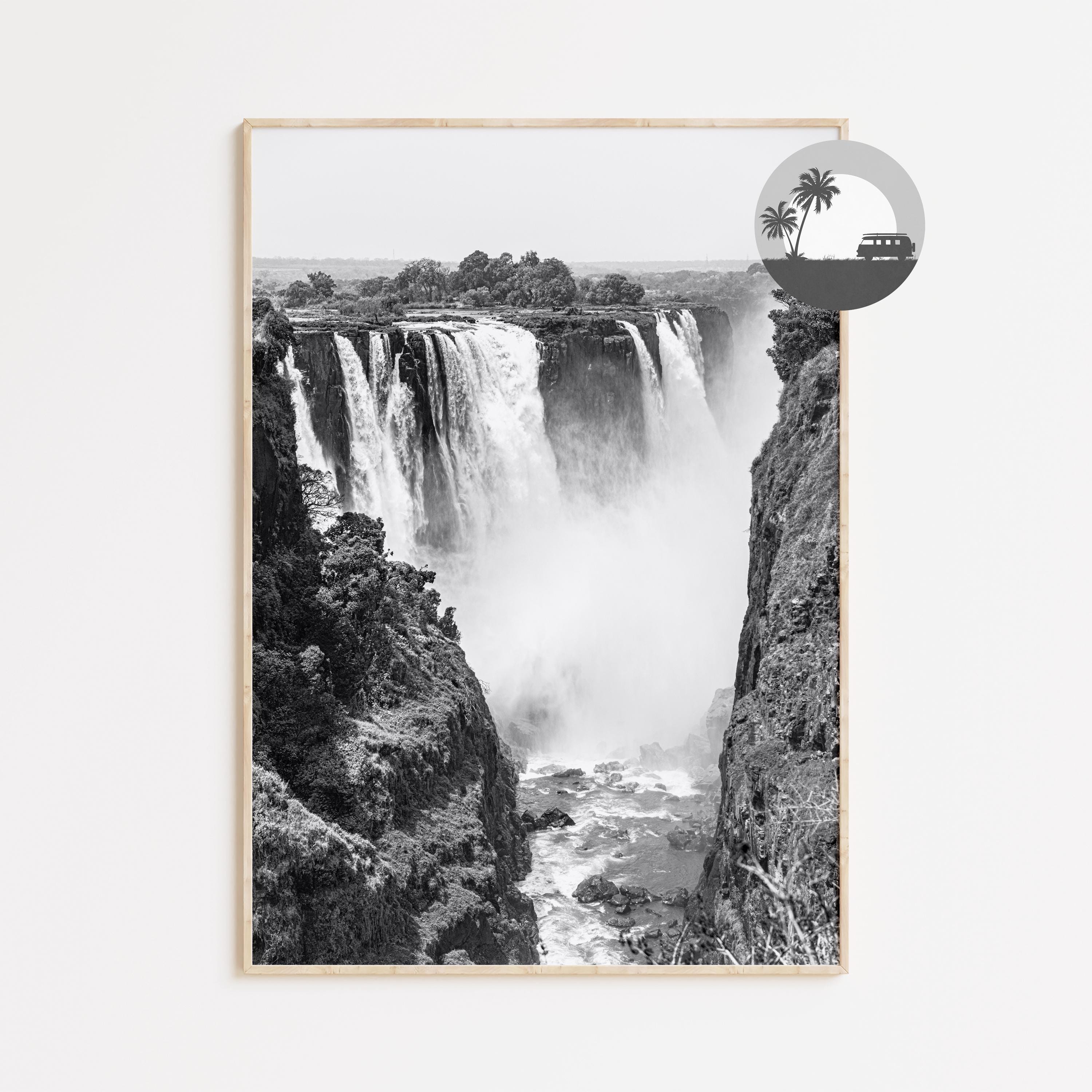 Victoria Falls Zimbabwe Zambia Prints Set of 6 | Black and White Photos ...