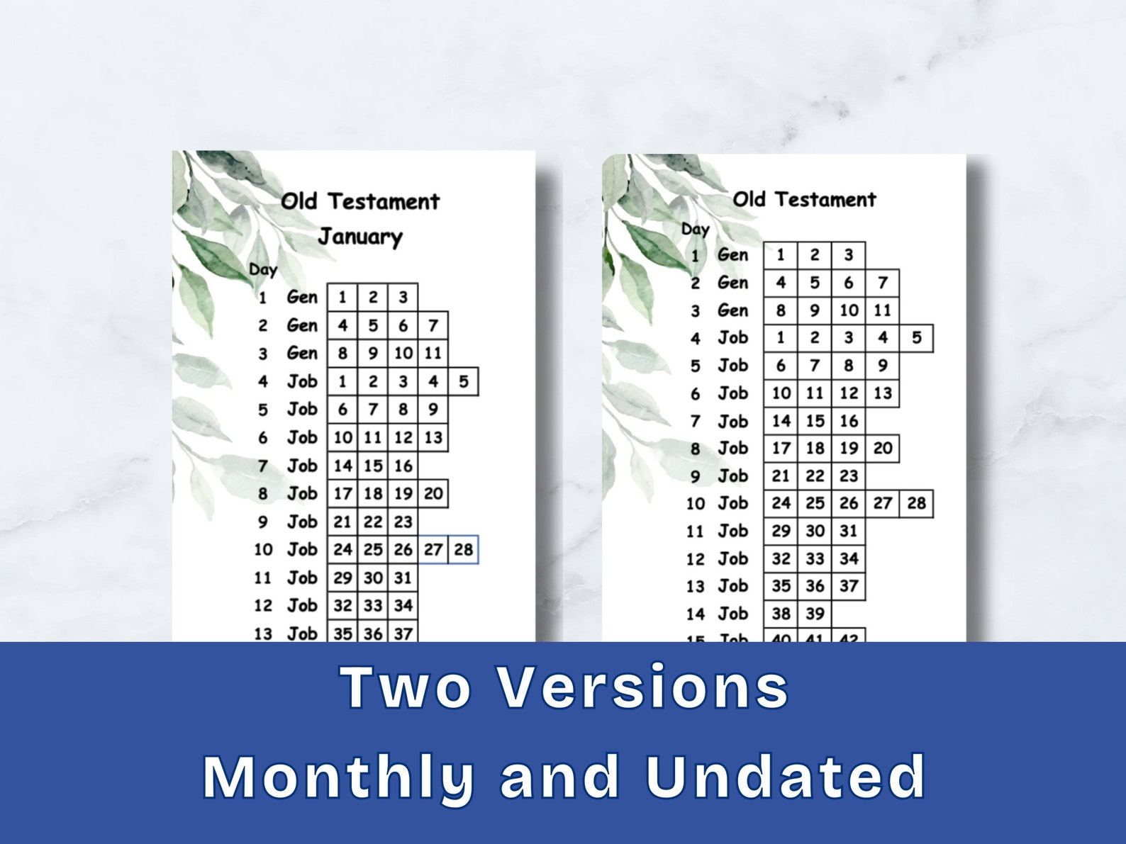 Bible Books Printable Tracker Bookmark for Daily Reading From Genesis ...