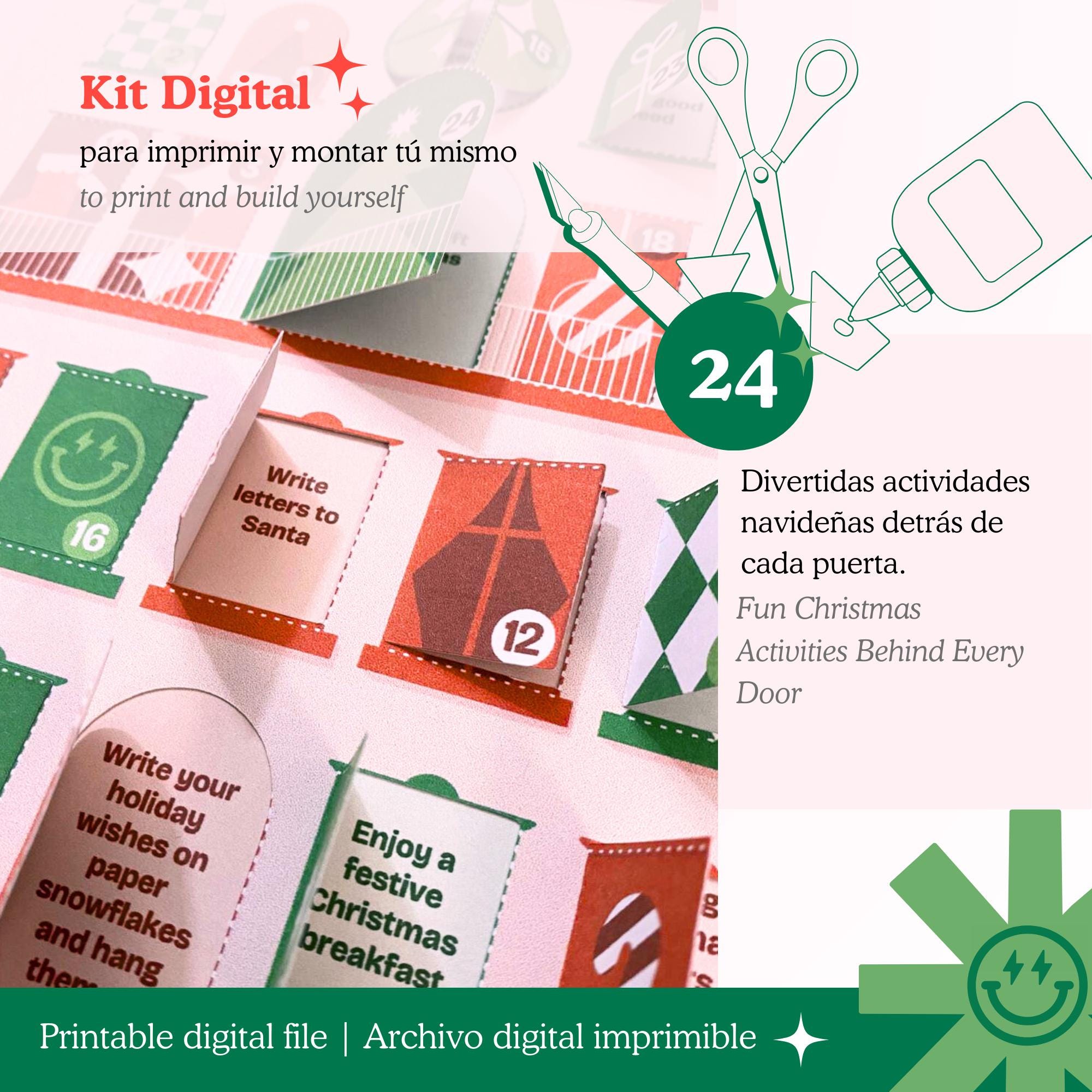 Printable Advent Calendar With Christmas Activities - Instant Download ...