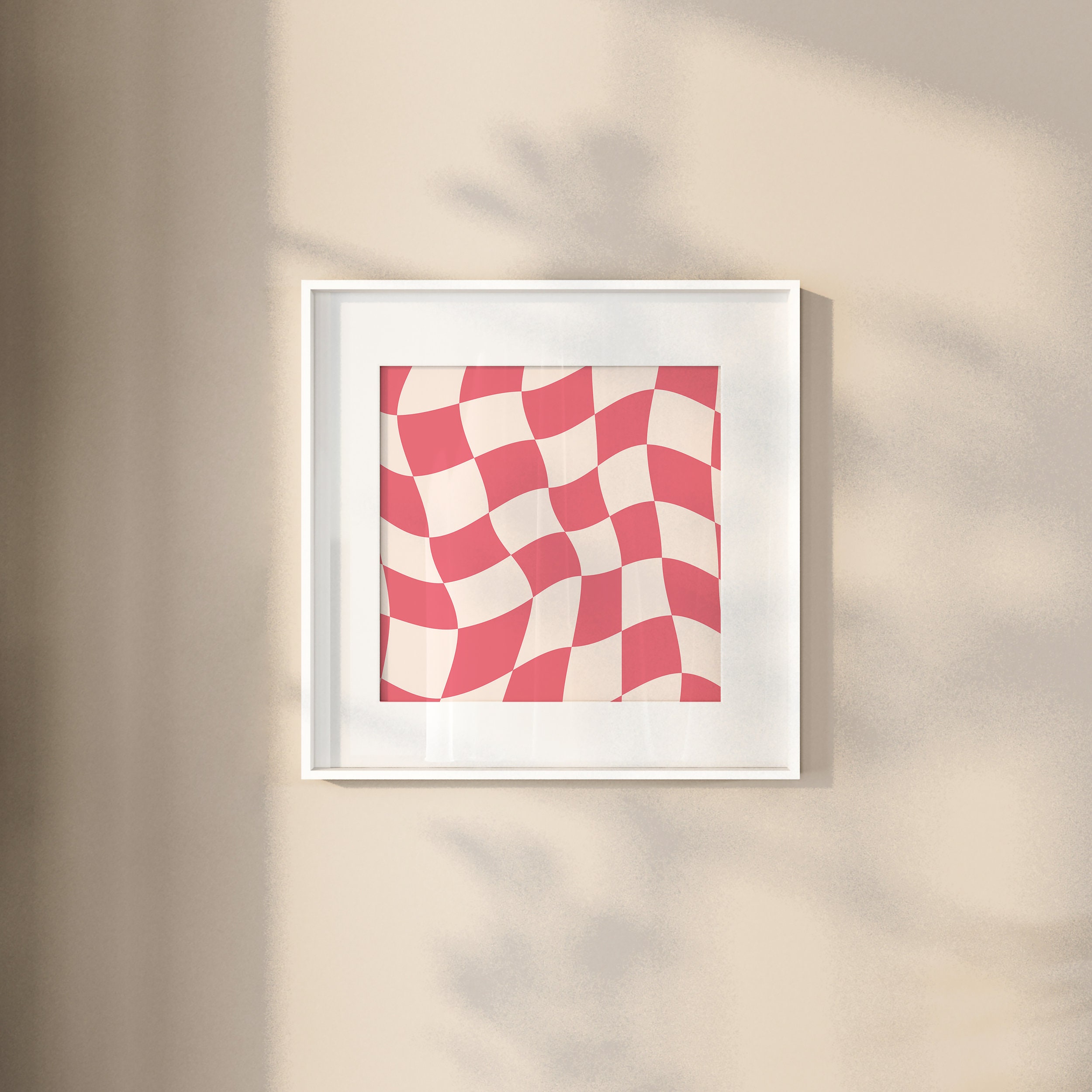 Checkered Pink Print - Pink Checkered Wall Art, Pink Poster, Home ...