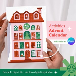 Printable Advent Calendar With Christmas Activities Instant Download ...