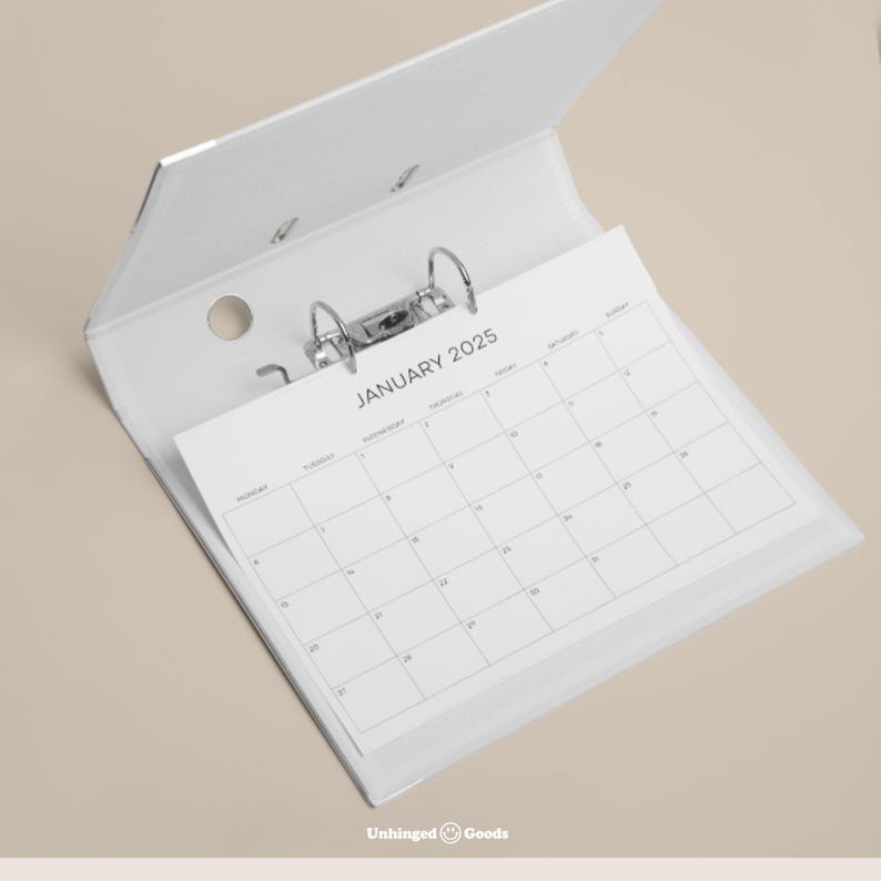 Printable Calendar 2025 | Monthly Planner, A4 & Letter Format ...