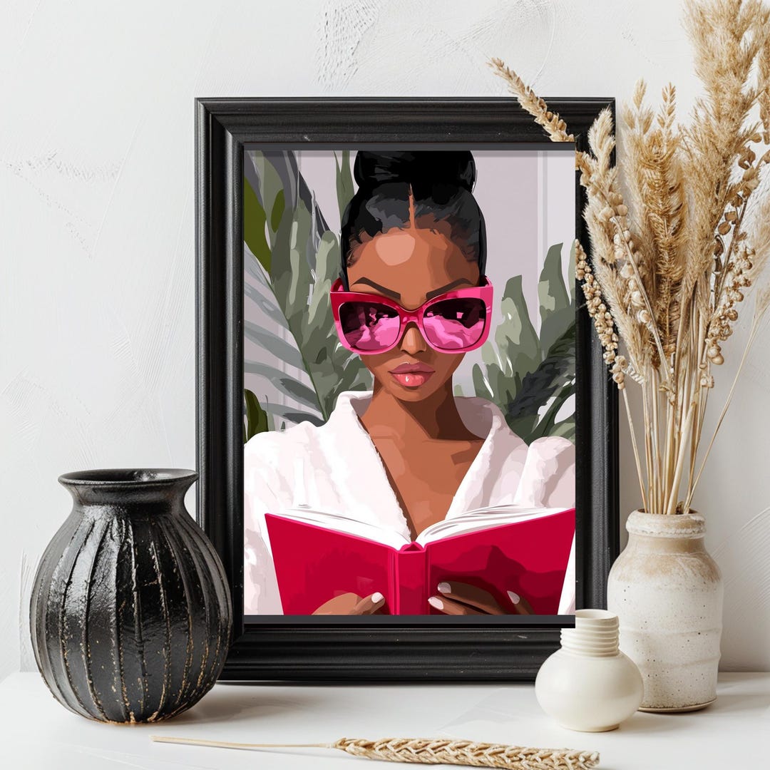 Black Woman Art |rose Colored Glasses |digital Art Print| Home Decor ...
