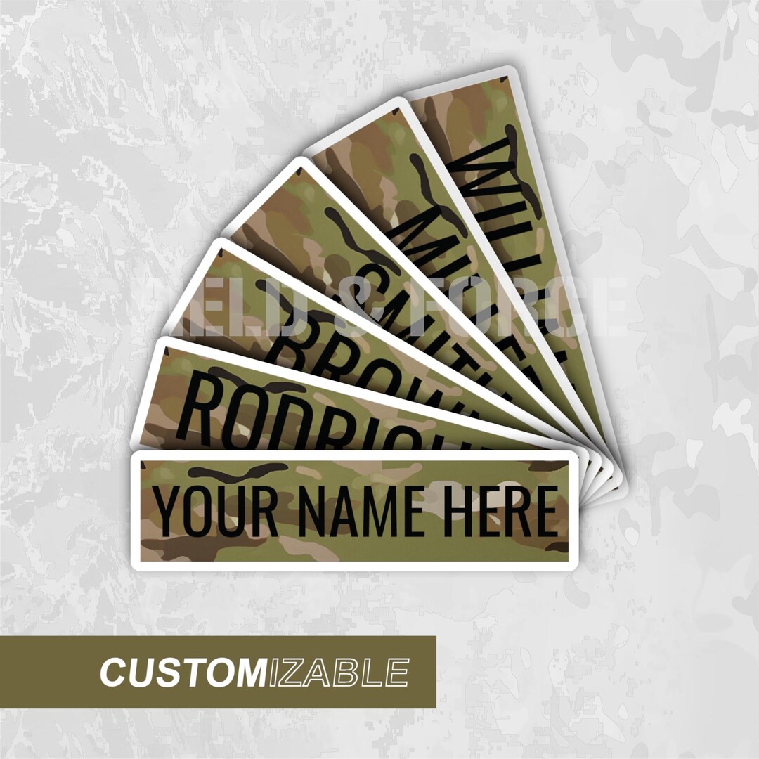 Custom U.S. Army Name Tape Sticker - Built to Last - Etsy