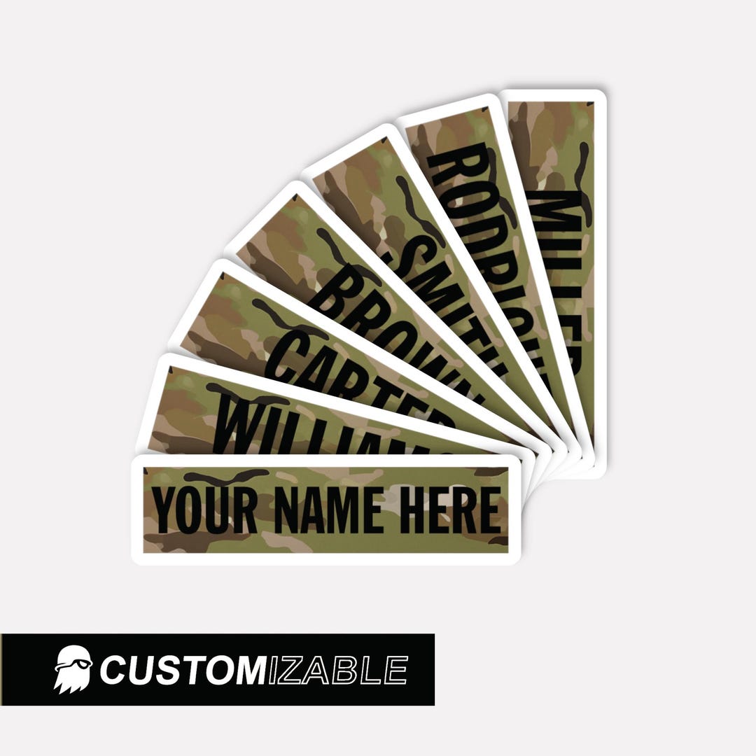 Custom Army Name Tape Sticker - Built to Last - Etsy