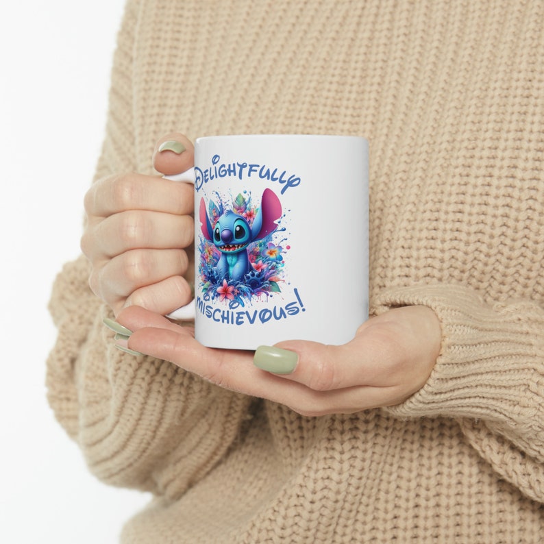 Stitch Ceramic Mug, 11oz, Disney Stitch Coffee Mug, Stitch Mug, Fun ...