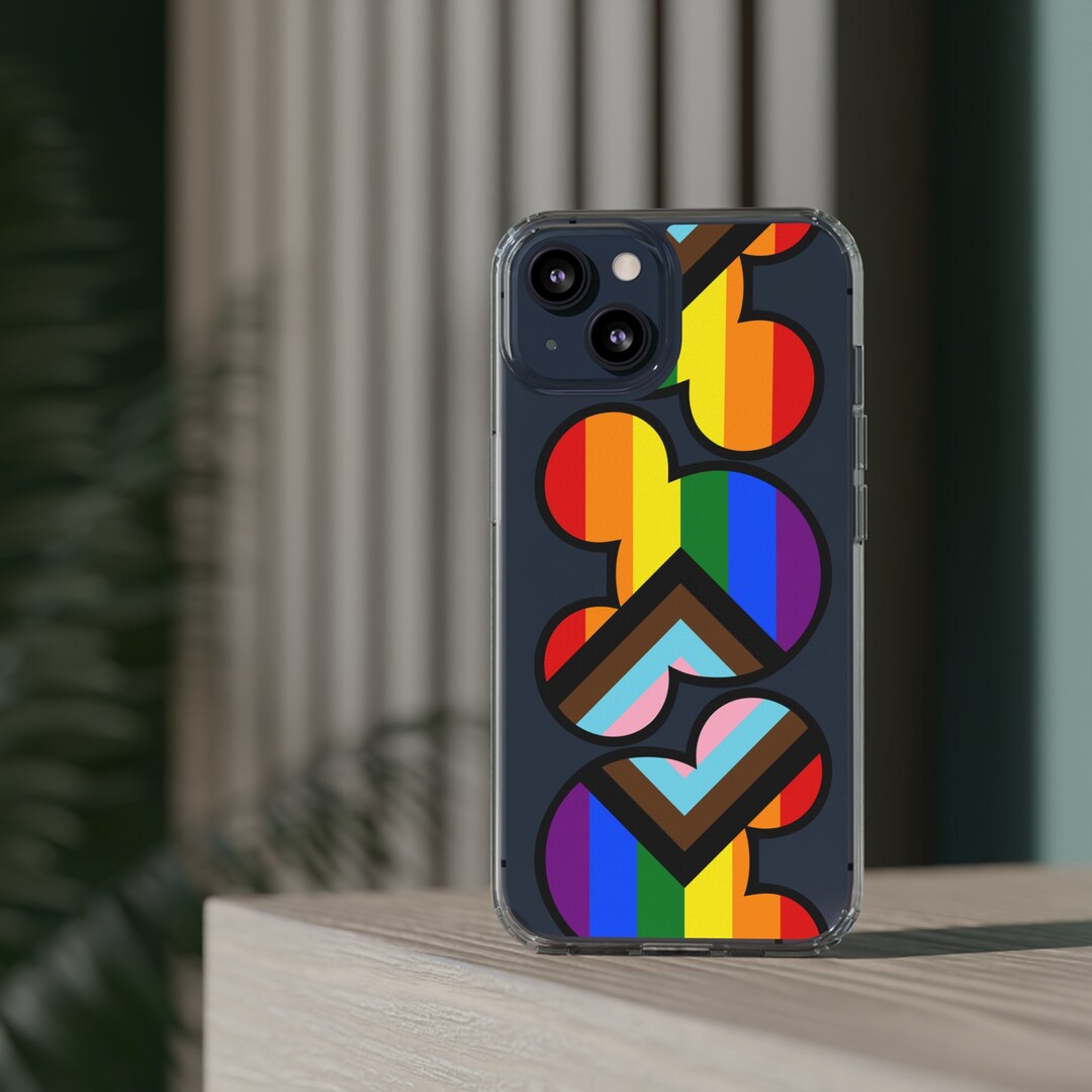 Disney Hidden Mickey Progress Pride Clear Phone Case, Disney Pride ...