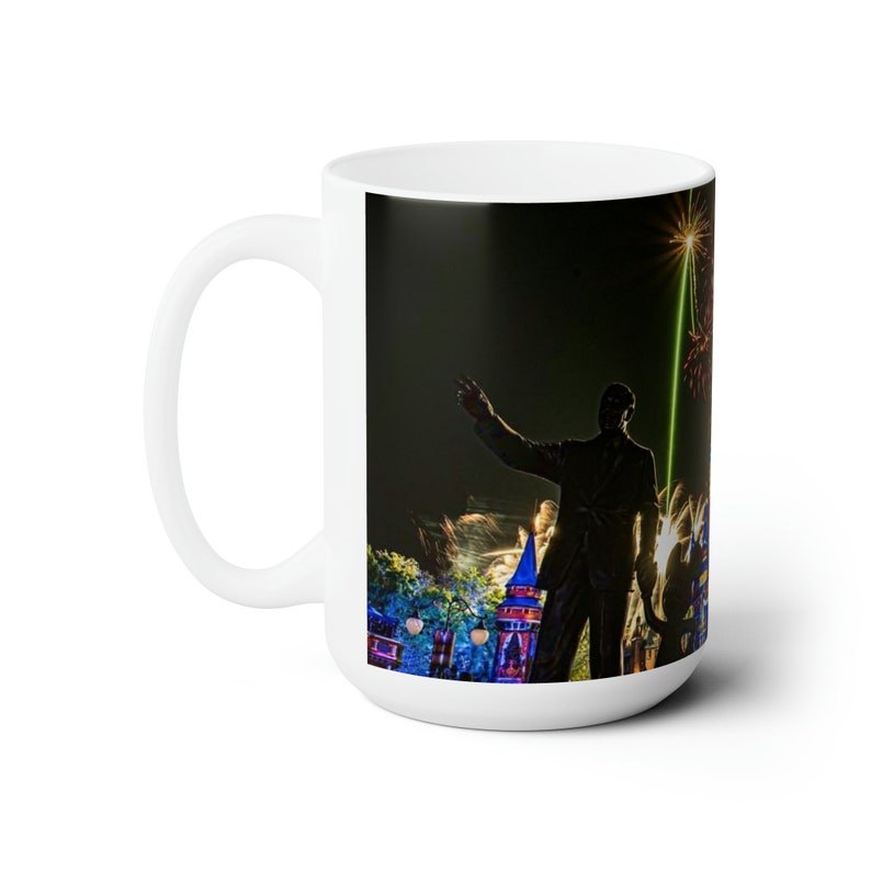 Disney Fireworks, Disney Partners Statue Ceramic Mug 15oz - Etsy