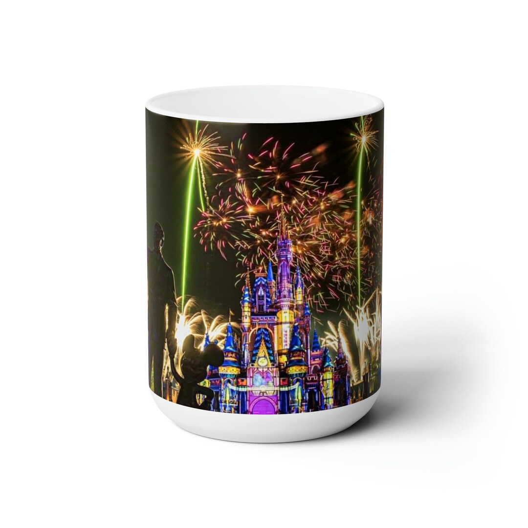 Disney Fireworks, Disney Partners Statue Ceramic Mug 15oz - Etsy