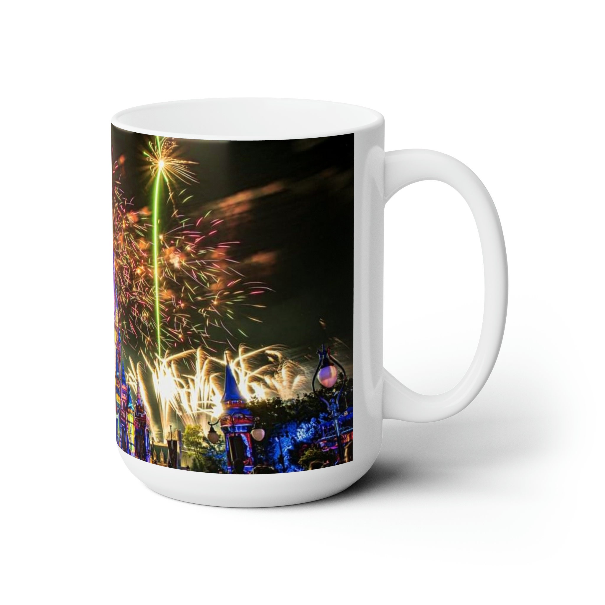Disney Fireworks, Disney Partners Statue Ceramic Mug 15oz - Etsy
