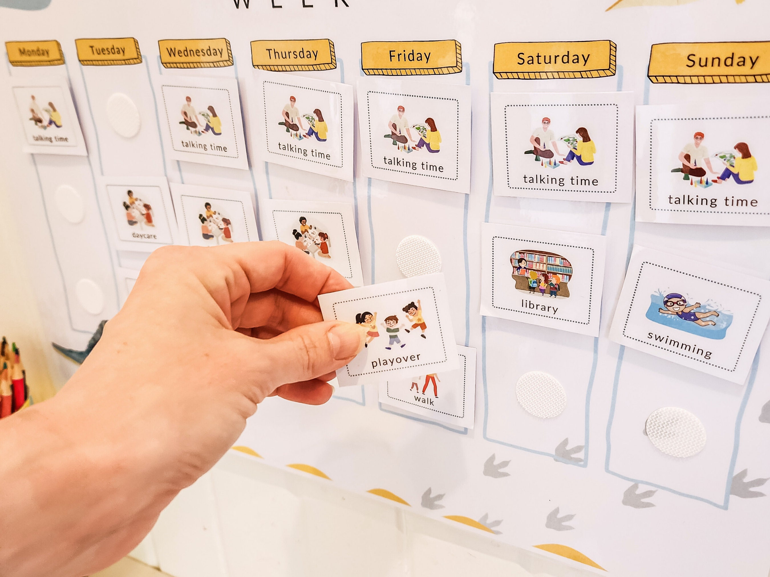 Visual Schedule Toddler Weekly Schedule Planner Printable Dinosaurs ...