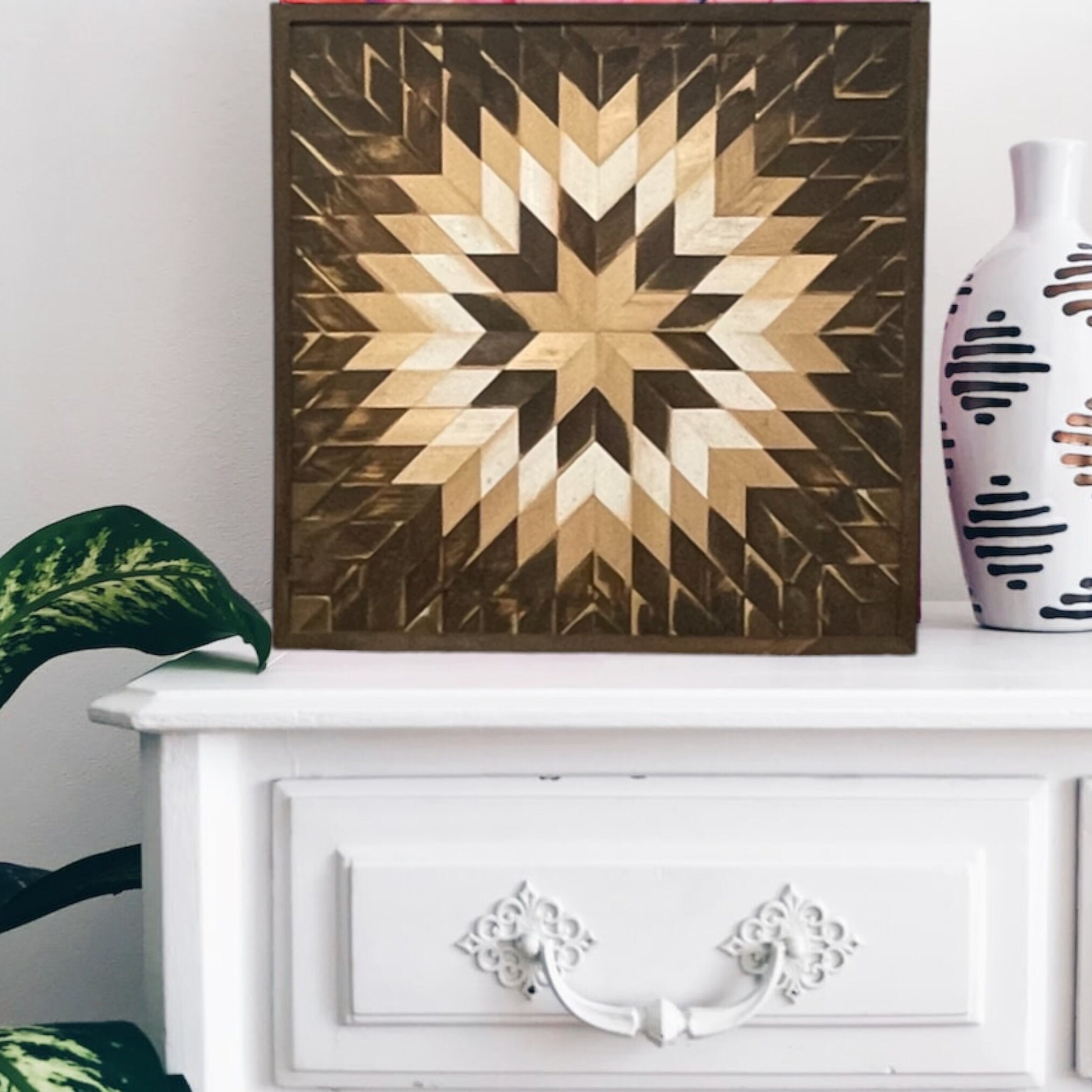 Amish Wall Art Barn Quilt, Handmade Rustic Wall Hanging, Wooden Wall ...