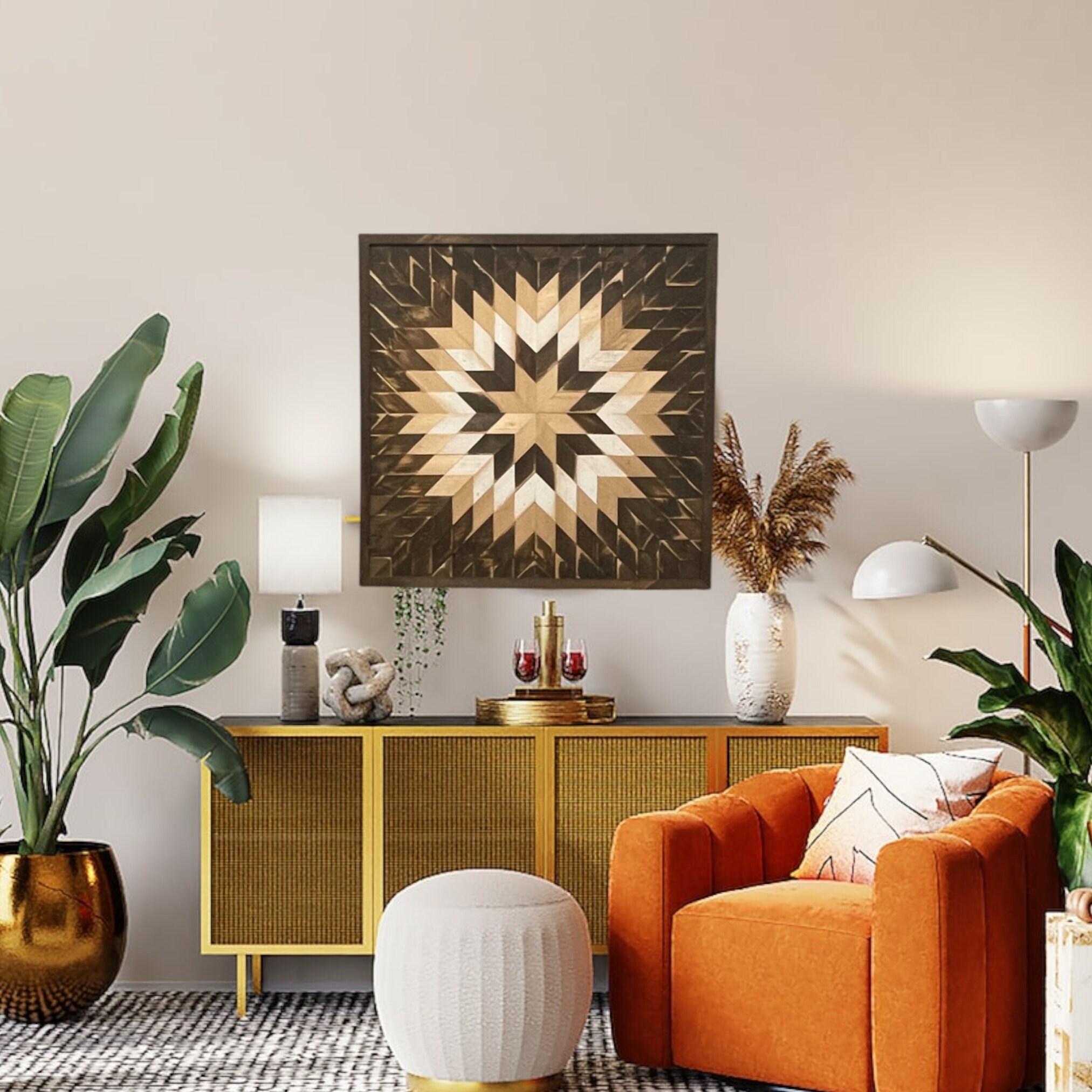 Amish Wall Art Barn Quilt, Handmade Rustic Wall Hanging, Wooden Wall ...