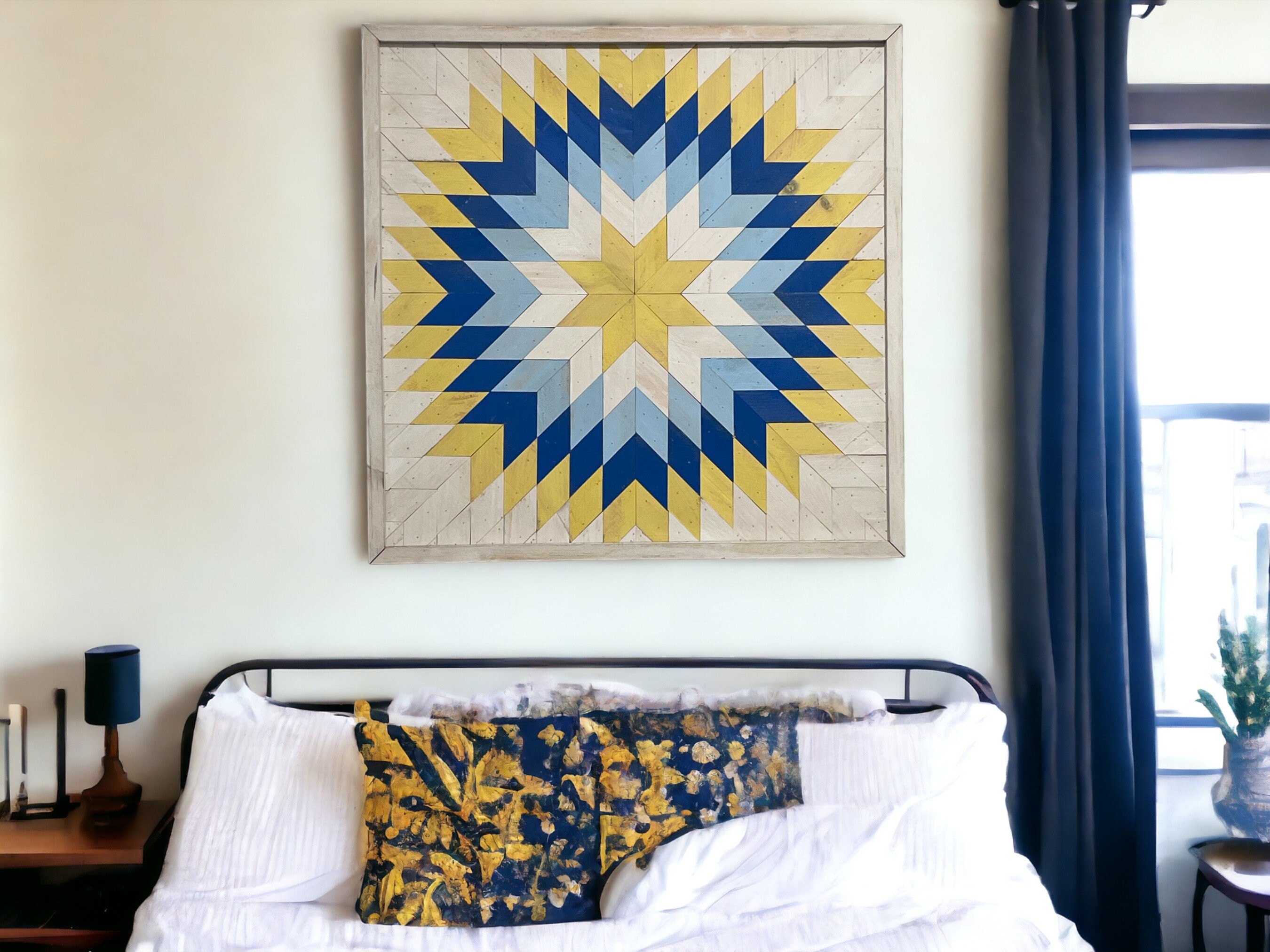 Amish Wall Art Barn Quilt, Handmade Rustic Wall Hanging, Wooden Wall ...