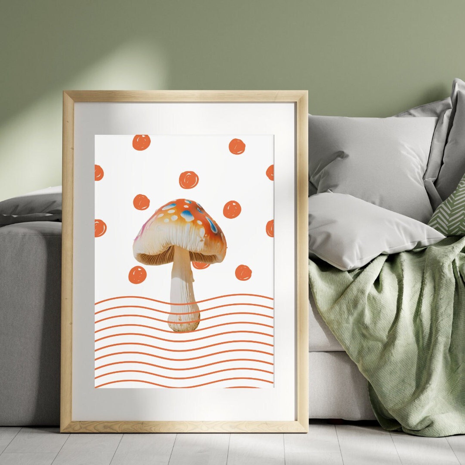 Mushroom Art Boho Art Printable Posters - Etsy