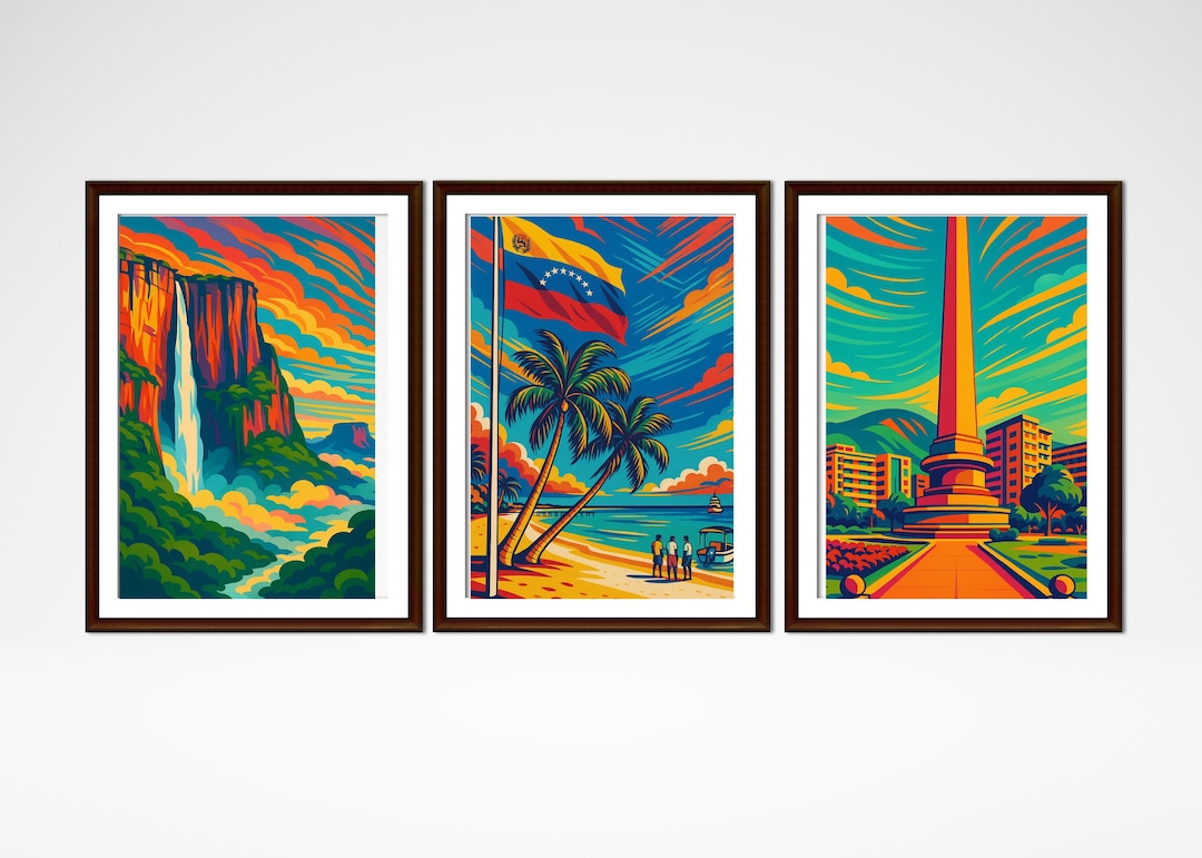 Caracas Gallery Wall Set – Printable Venezuela Travel Posters for Home ...