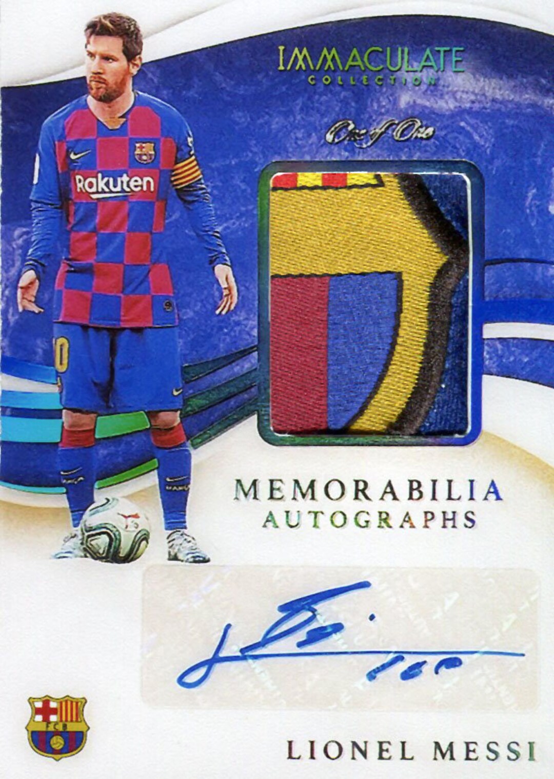 2020 Immaculate Sapphire Lionel Messi Patch Signed Printed reprint - Etsy