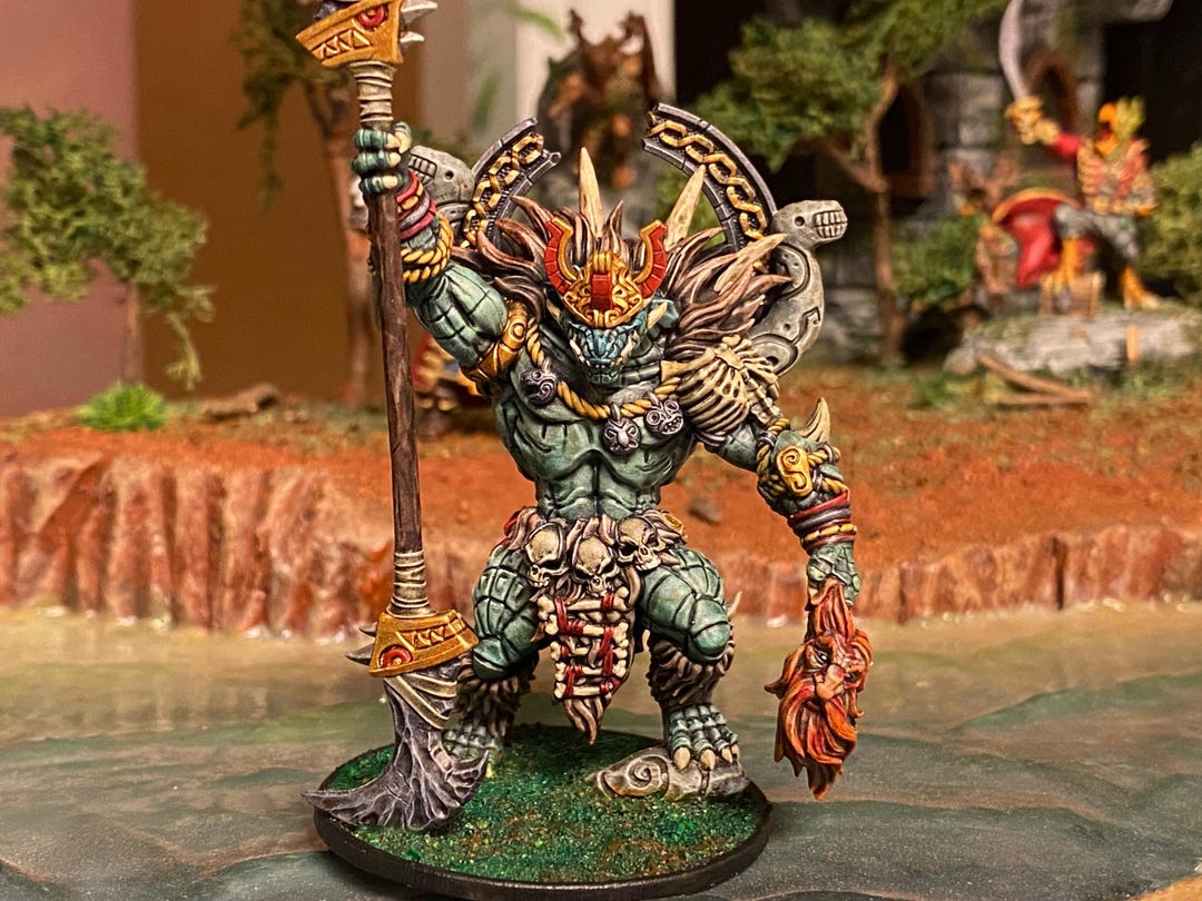 Painted Dragonkin King 32mm Fantasy Miniature Dnd Artisan Guild ...