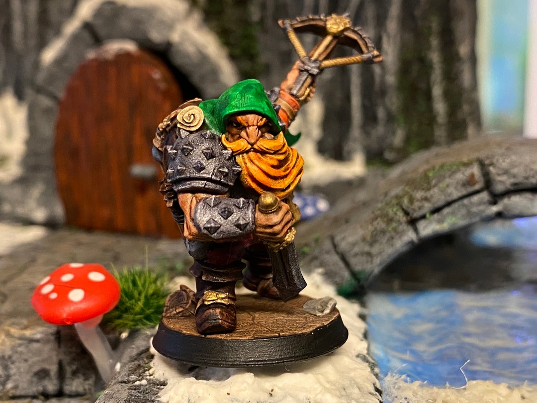 Painted Dwarf Assassin Warrior 32mm Miniature, Dnd, Artisan Guild - Etsy