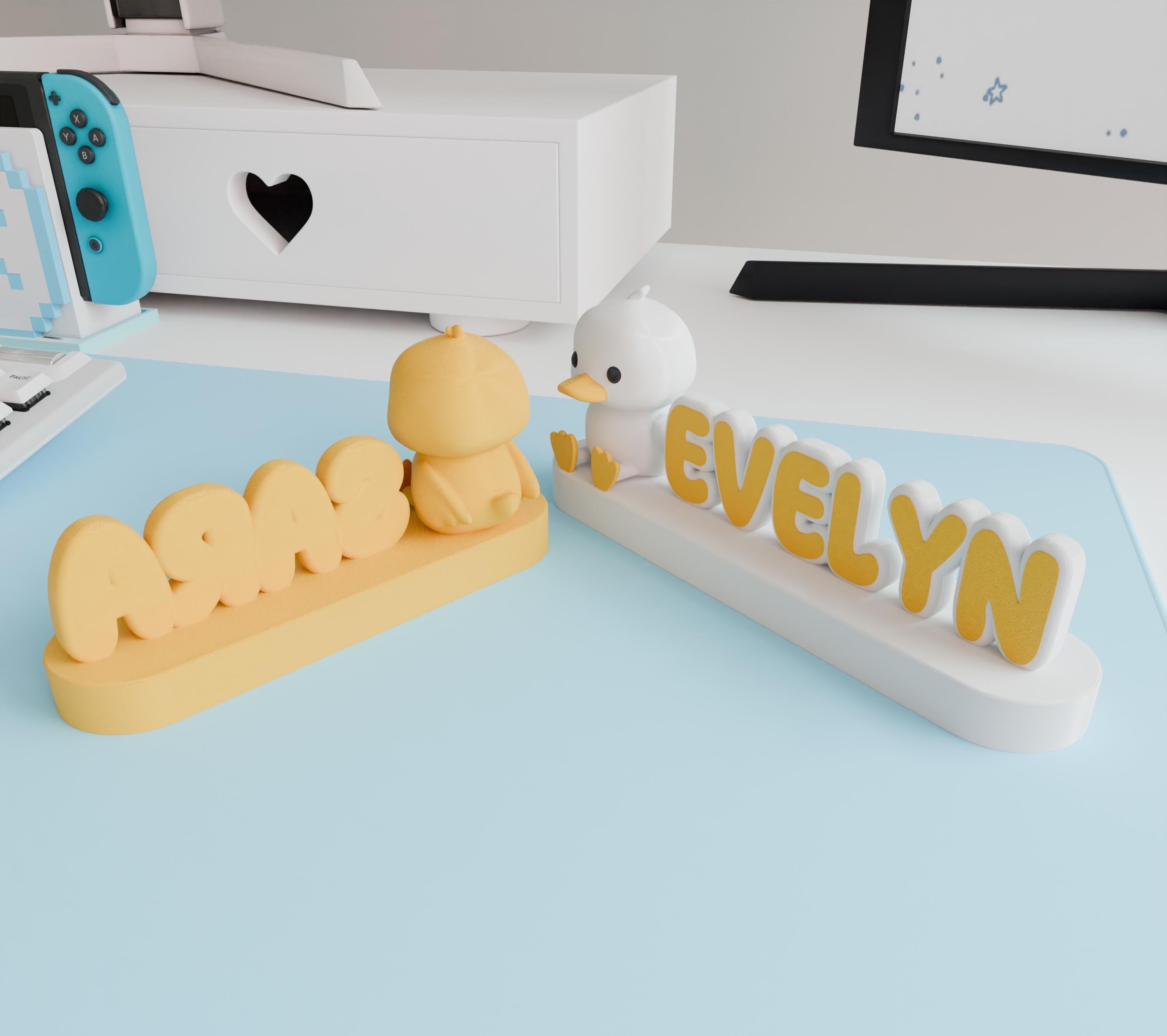 Custom Duck Nameplate , Personalized Gaming Name Sign , Twitch Name ...
