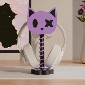 Cat Headphone Stand | Aesthetic Desk Desk Decor , Headphone Holder ...