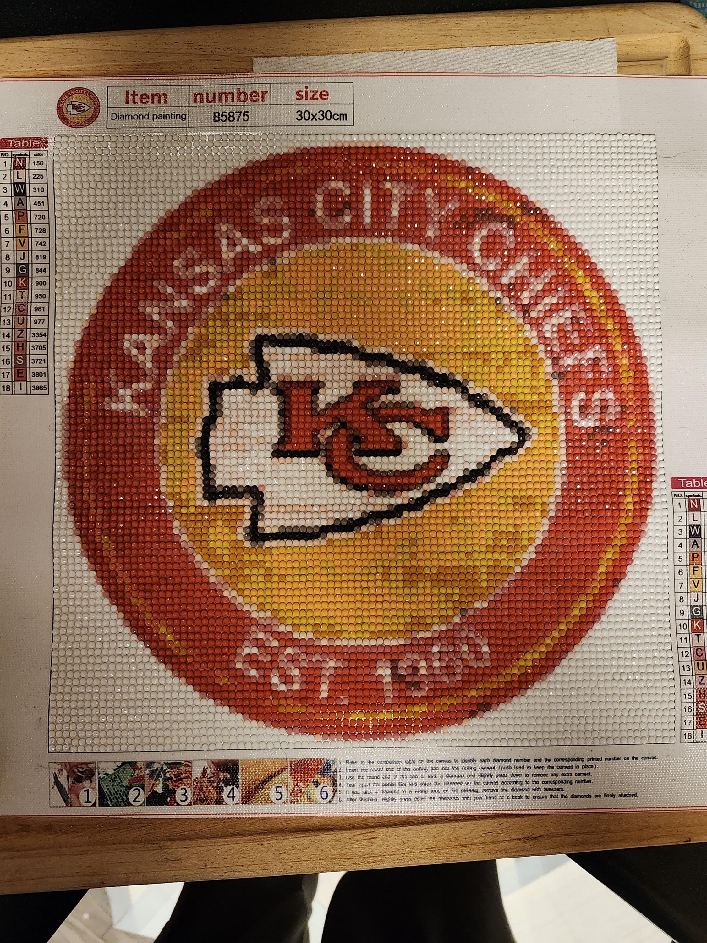 Kansas City Chiefs Completed Diamond Artwork - Etsy
