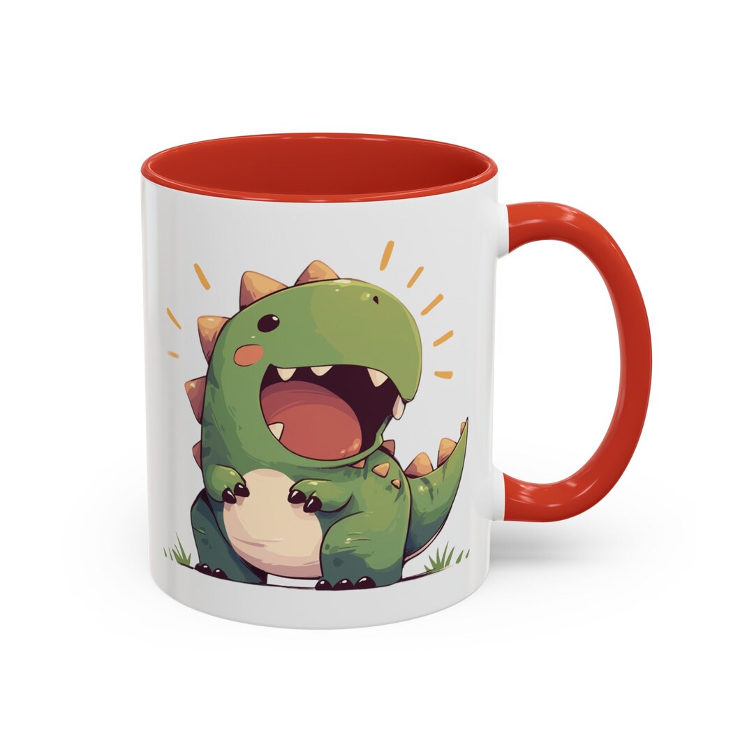 Cute Dinosaur Ceramic Mug | Coffee Tea Cup | 11oz or 15oz | 5 Color ...
