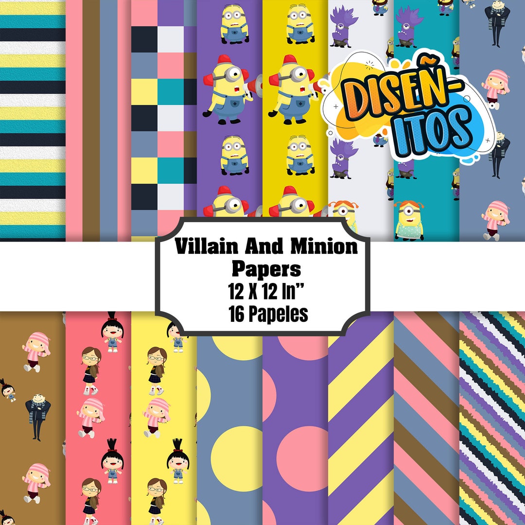 Villain and Minions Digital Papers - Etsy