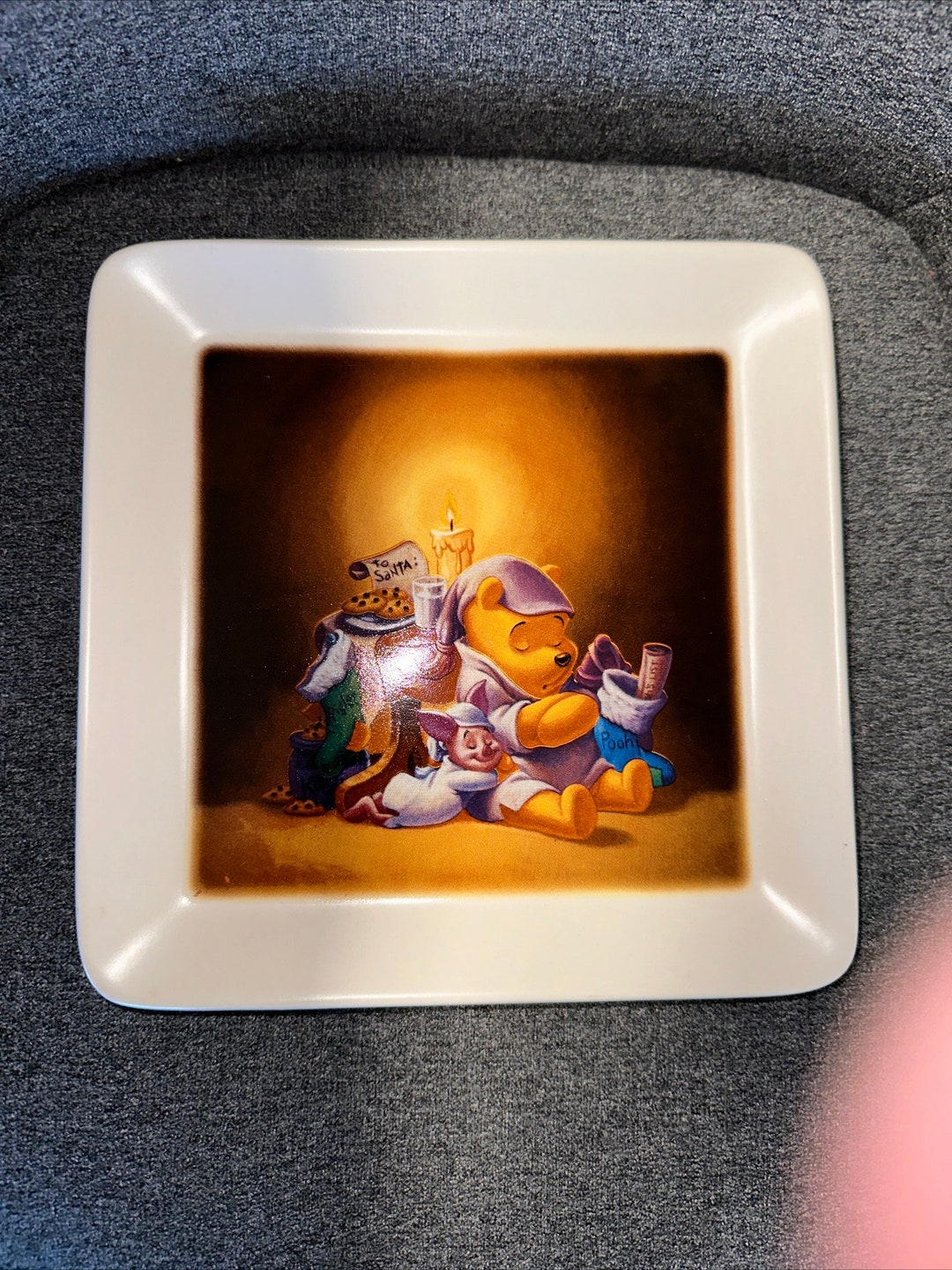 Winnie the Pooh Disney China Plate. 8x8 Square - Etsy