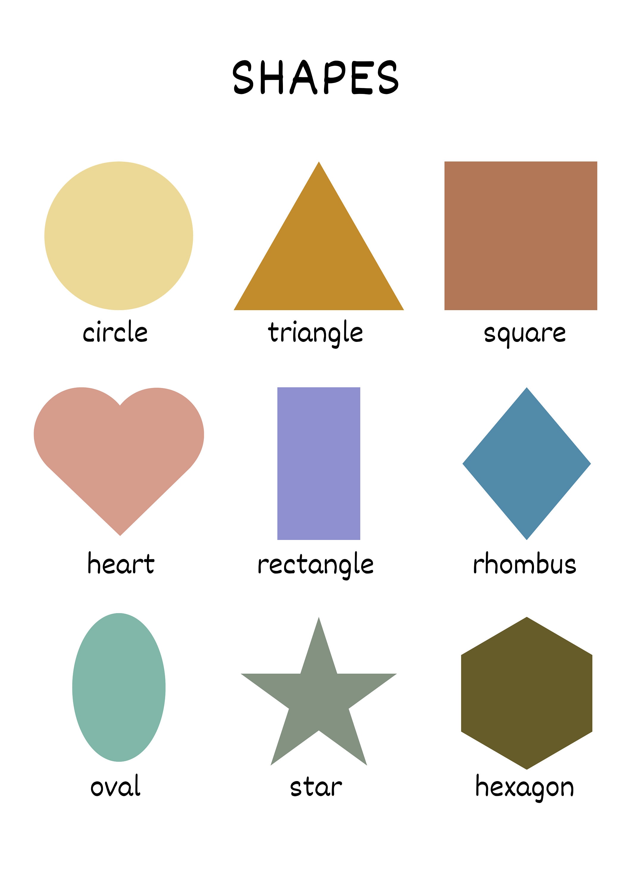 3 Pack of Educational Posters (alphabet, Numbers + Shapes) - Etsy
