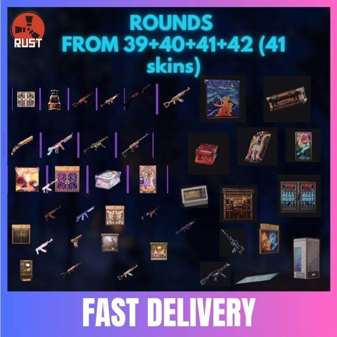 RUST (41 Skins) - All Rounds (39+40+41+42) - TWITCH DROPS - Etsy