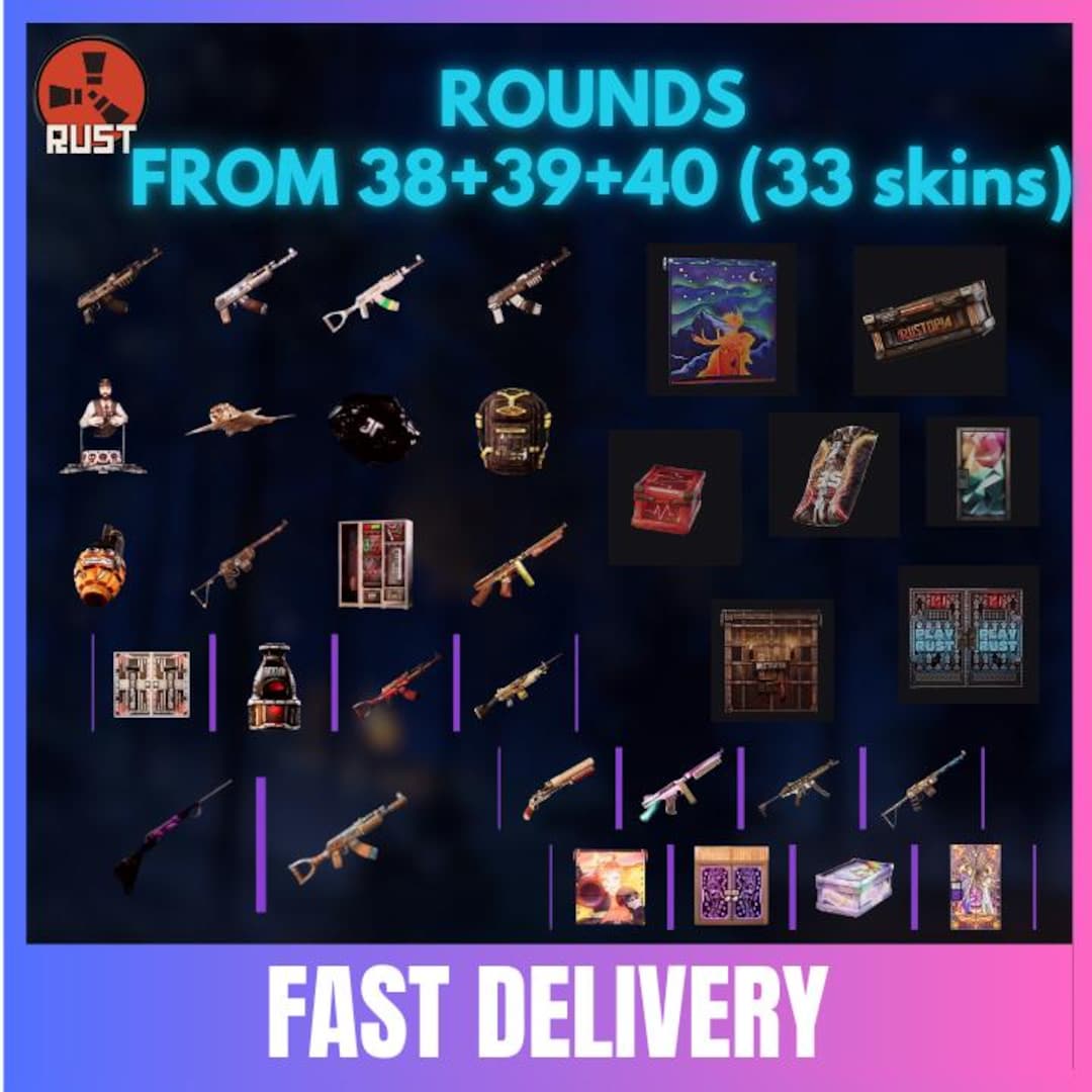RUST (33 Skins) - All Rounds (38+39+40) - TWITCH DROPS - Etsy